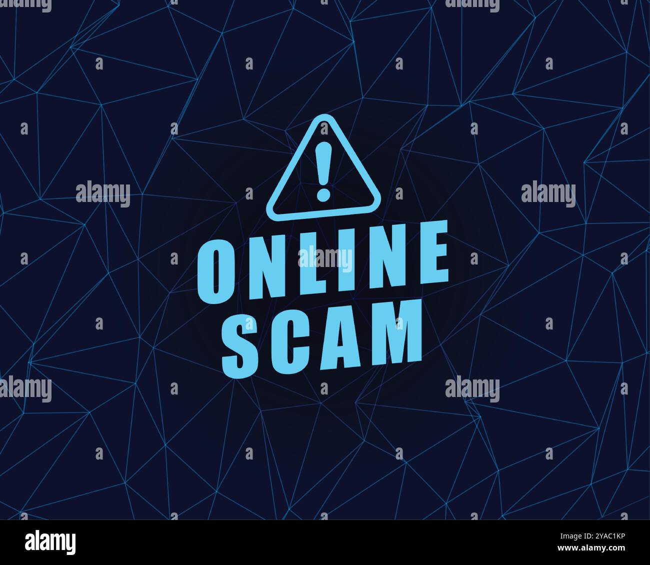 online scam alert background for internet security and safety vector ...