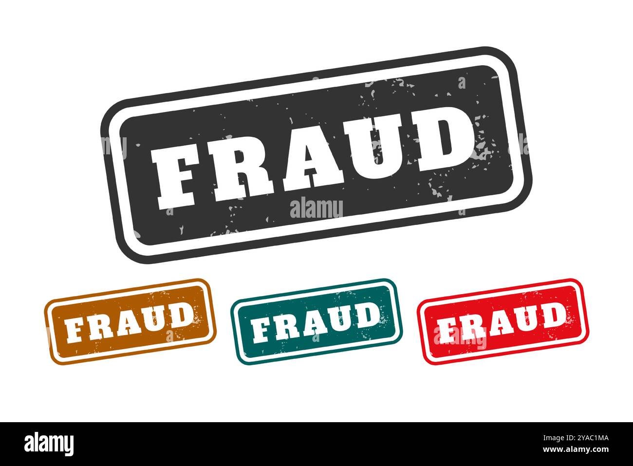 fraud alert warning labels for your internet security vector Stock ...