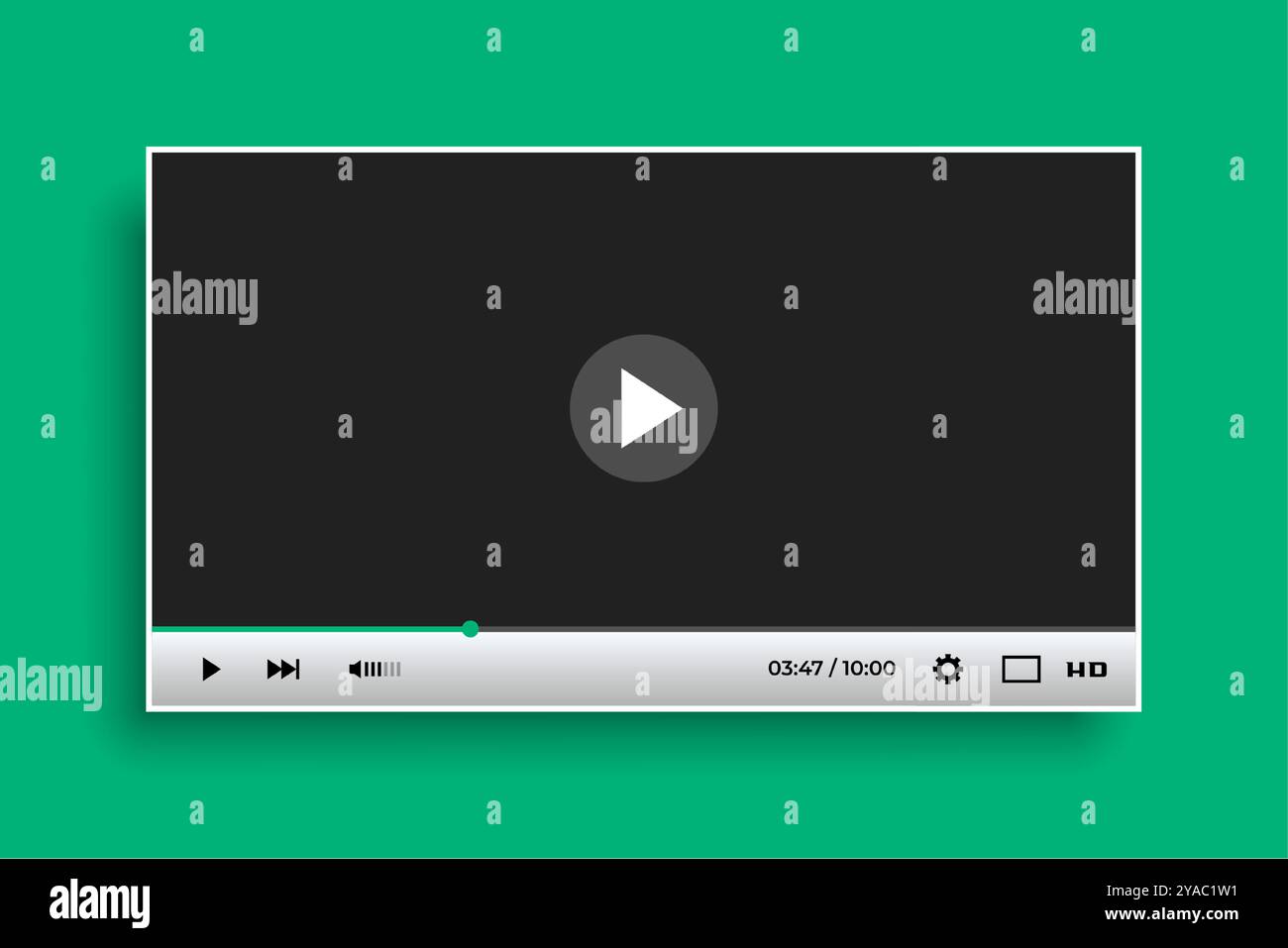 multimedia video player interface mockup template design vector Stock Vector Image & Art - Alamy