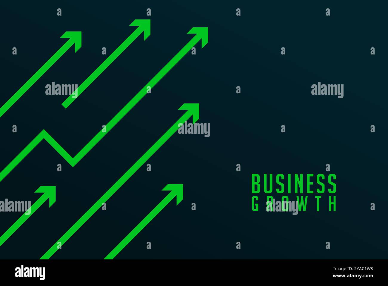 Green business growth arrow showing upward trend vector Stock Vector ...