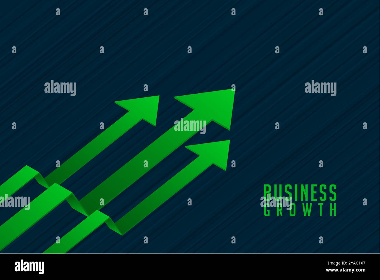 business growth arrow rise up to success goal on blue background vector ...
