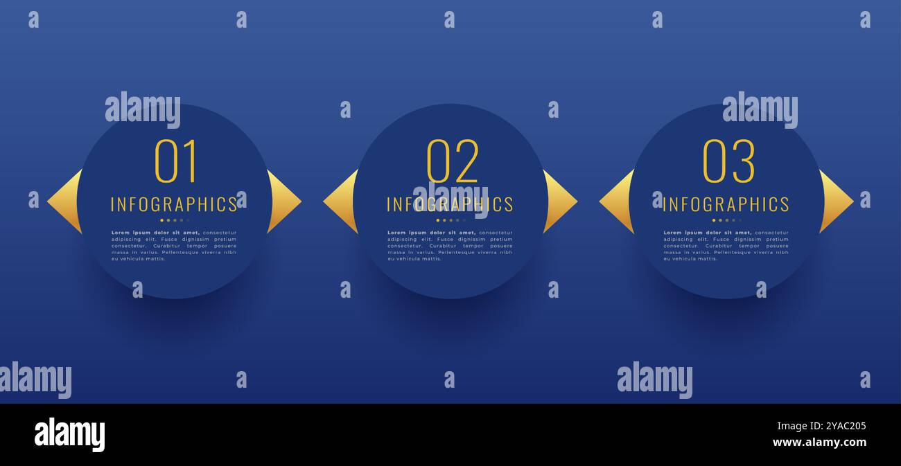 modern way to convey information with 3 step process infographic banner ...