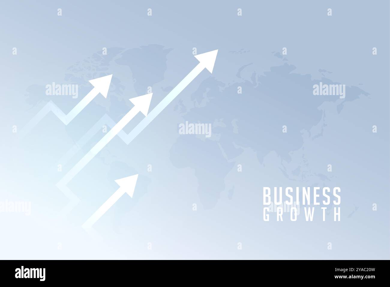 global economy trending with rise up arrow on world map vector Stock ...