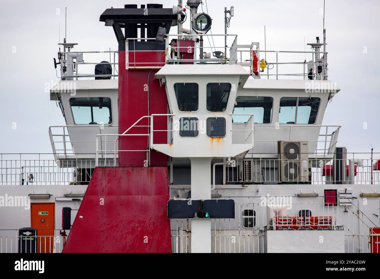 Red Funnel Isle of Wight Ferry Red Osprey arriving in Cowes Stock Photo ...