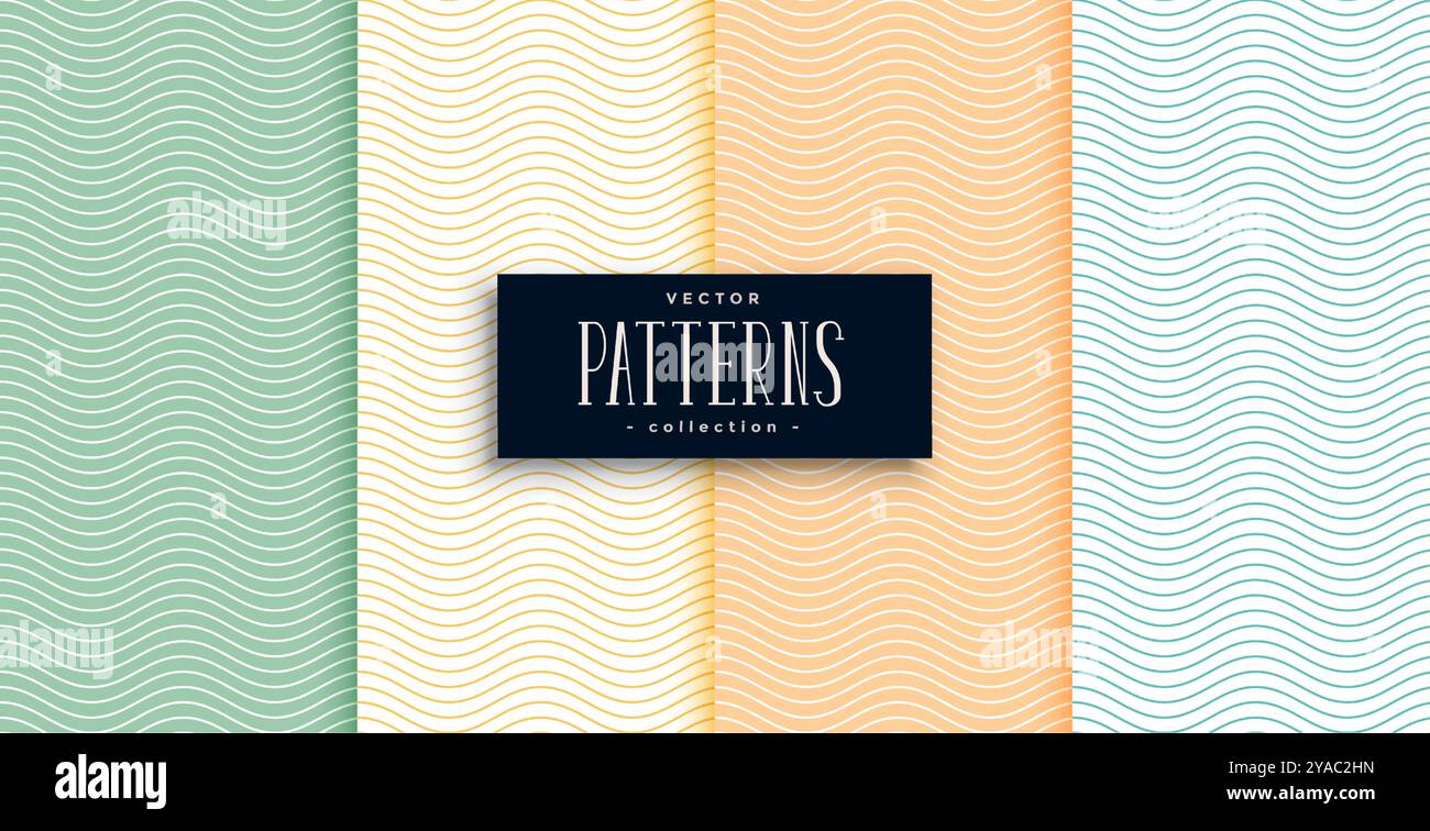 collection of wavy line texture backdrop for textile print vector Stock ...