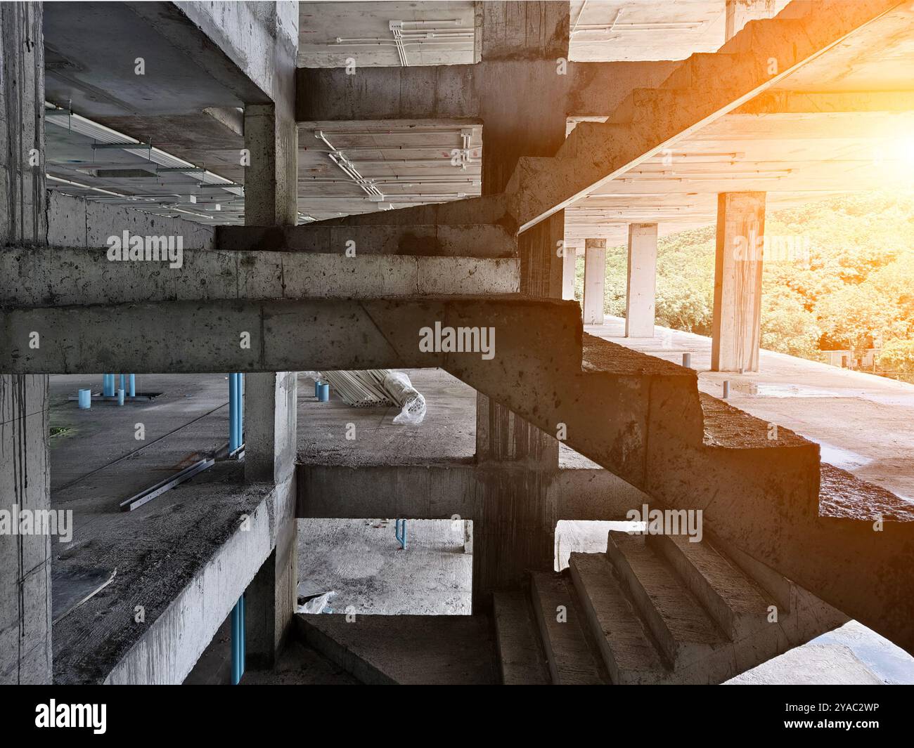 A well constructed set of stairs with concrete elements Stock Photo - Alamy