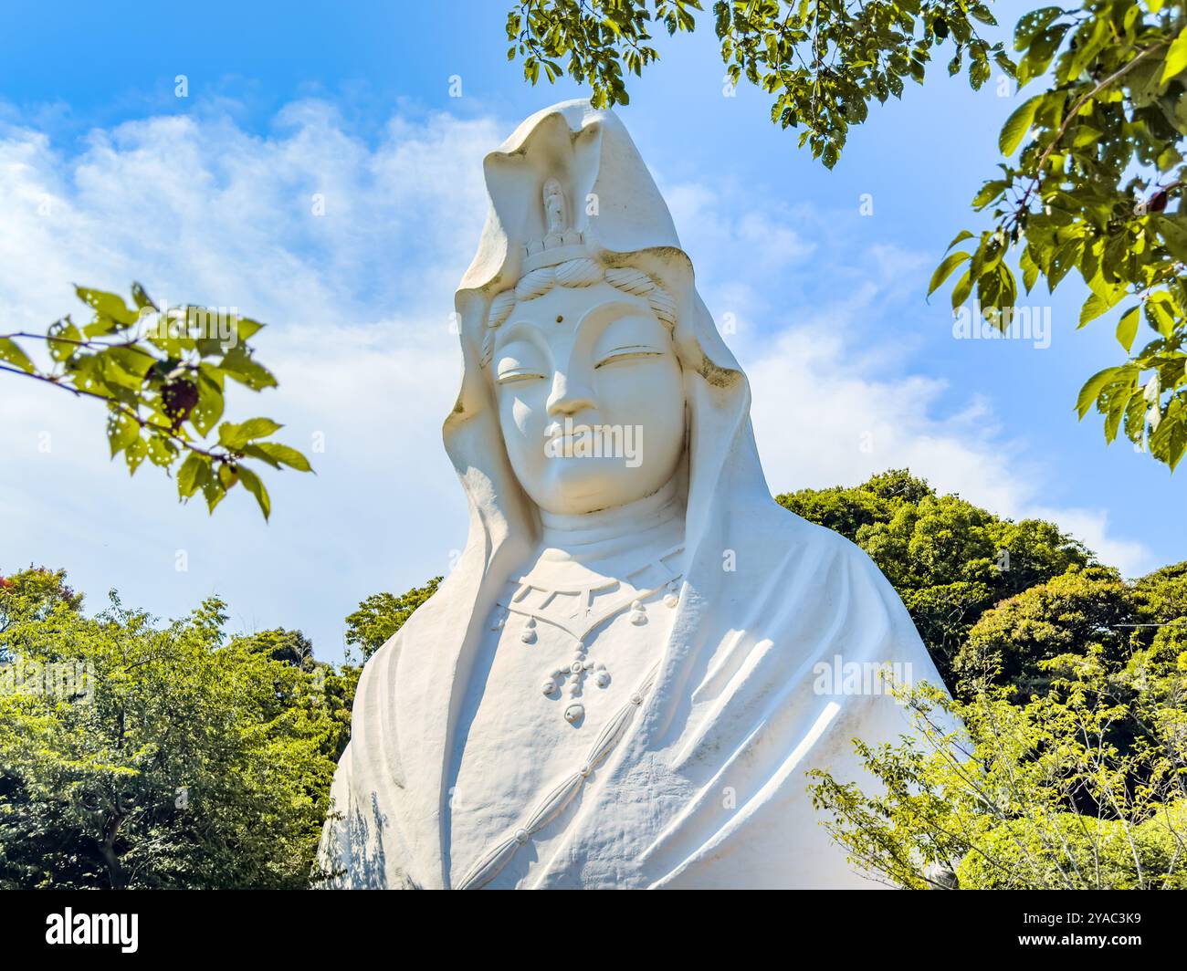 Ofuna Kannon ji big buddha head in 1 Kamakura, Kanagawa, Japan Stock ...