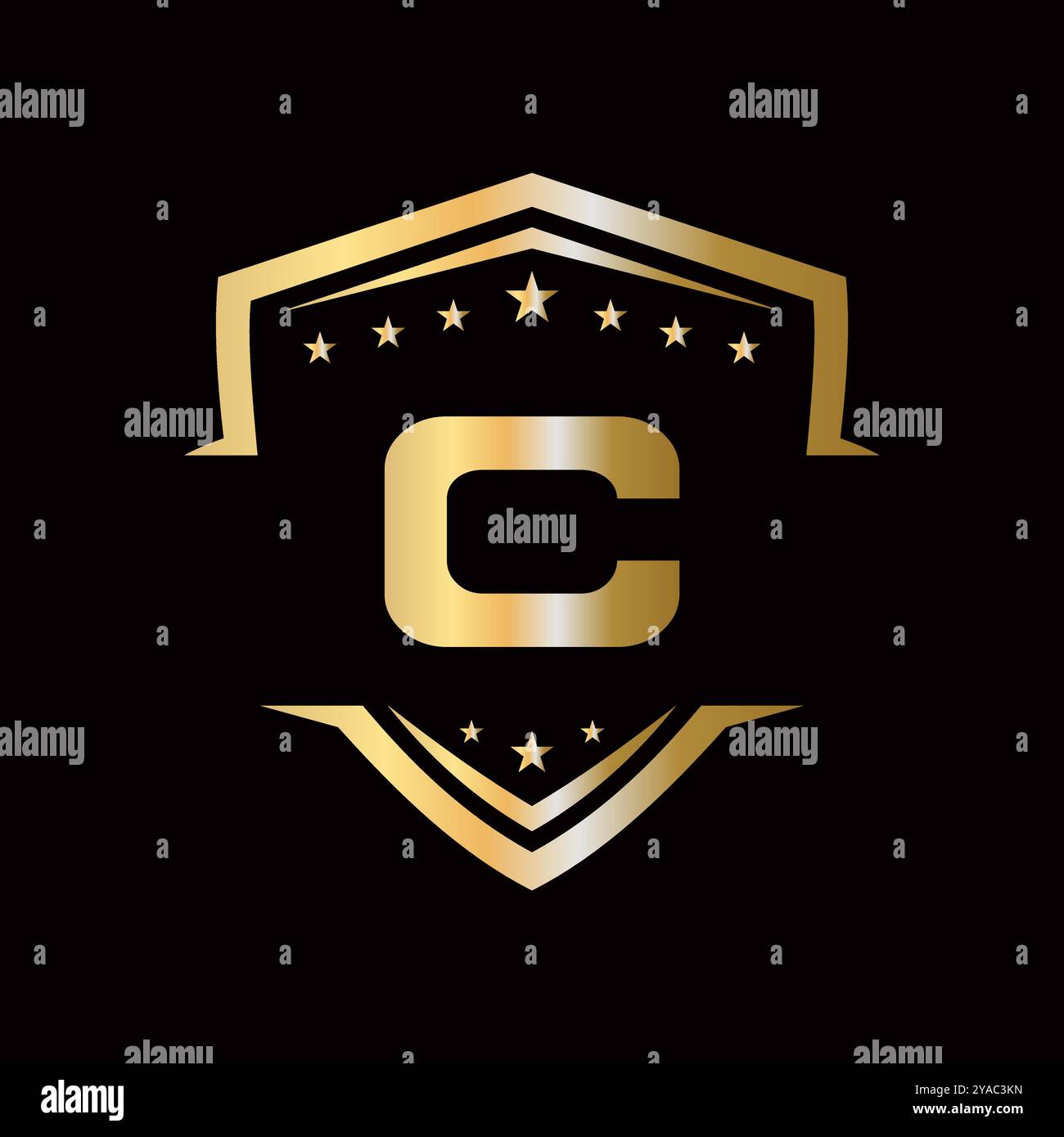 Automotive Logo Design On C Letter. Car Service Symbol Stock Vector ...