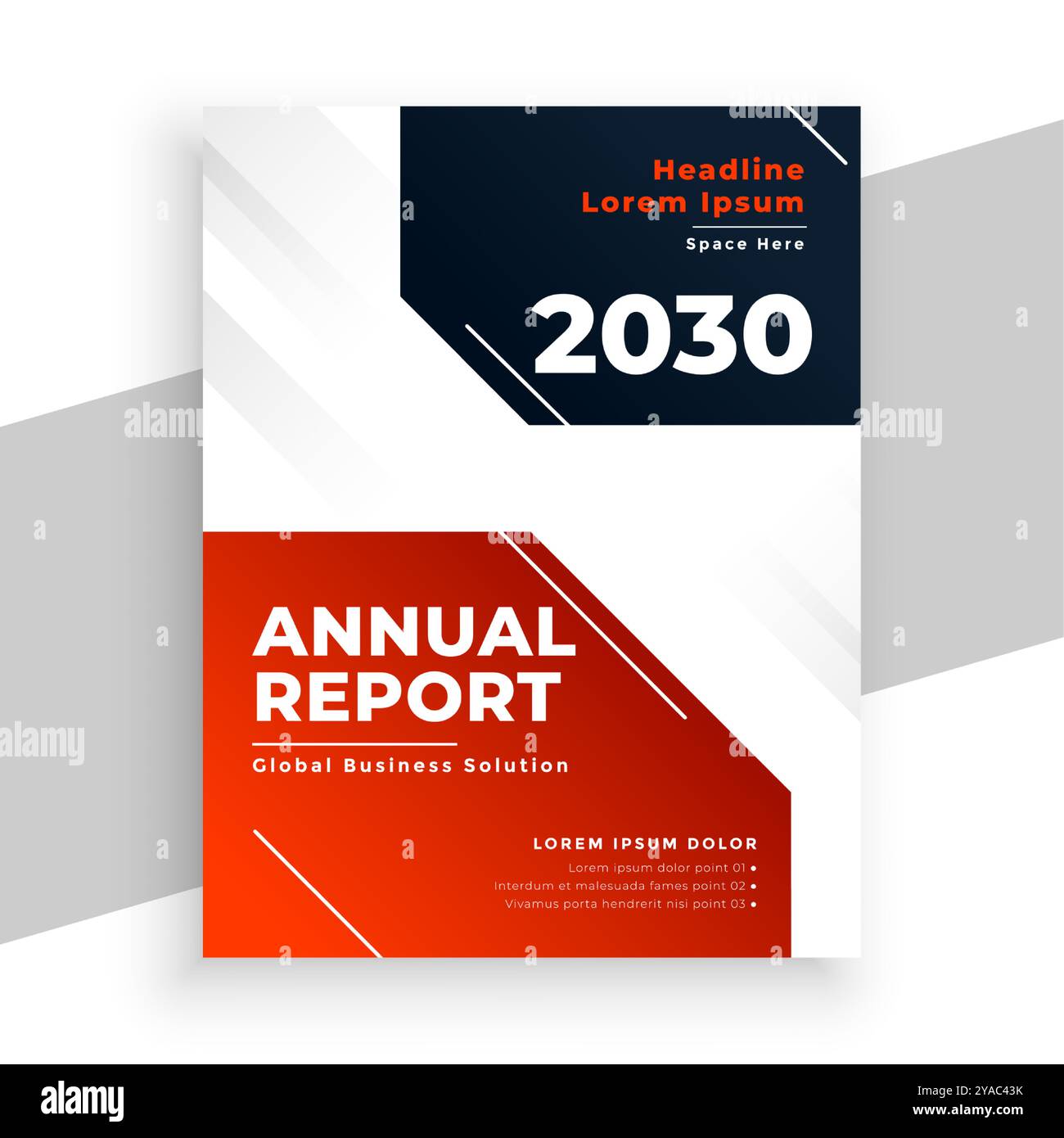 stylish corporate annual report leaflet for brochure publication vector ...