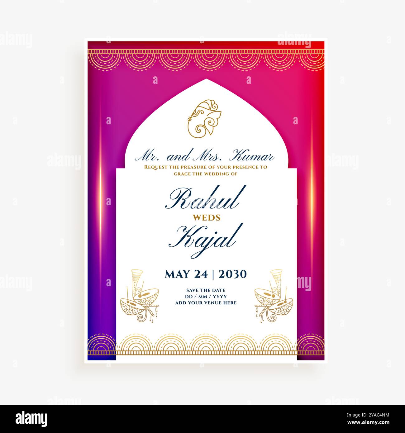 indian wedding ceremony traditional flyer for the special event vector ...