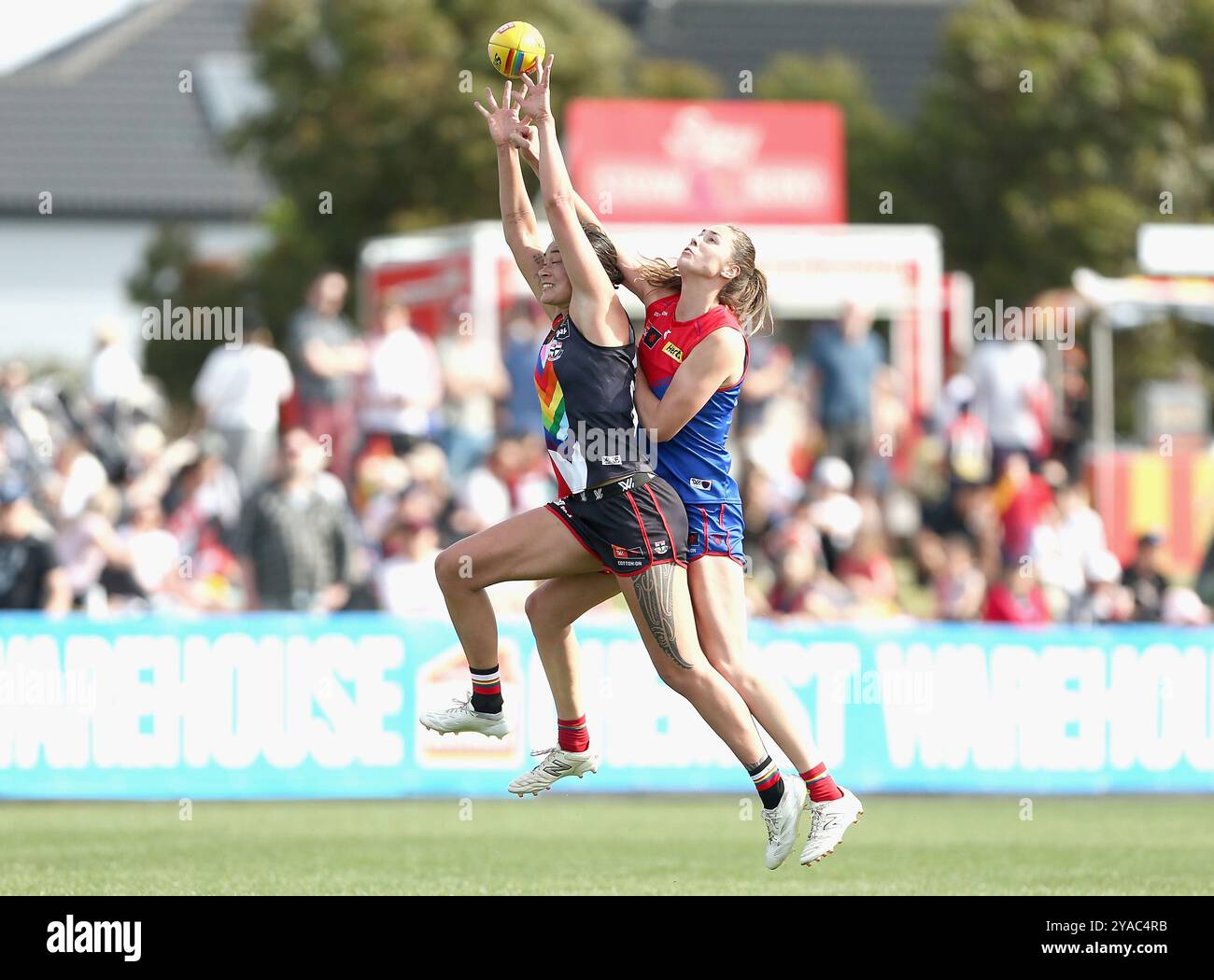 Melbourne, Australia. 13th Oct, 2024. Jesse Wardlaw of the Saints ...