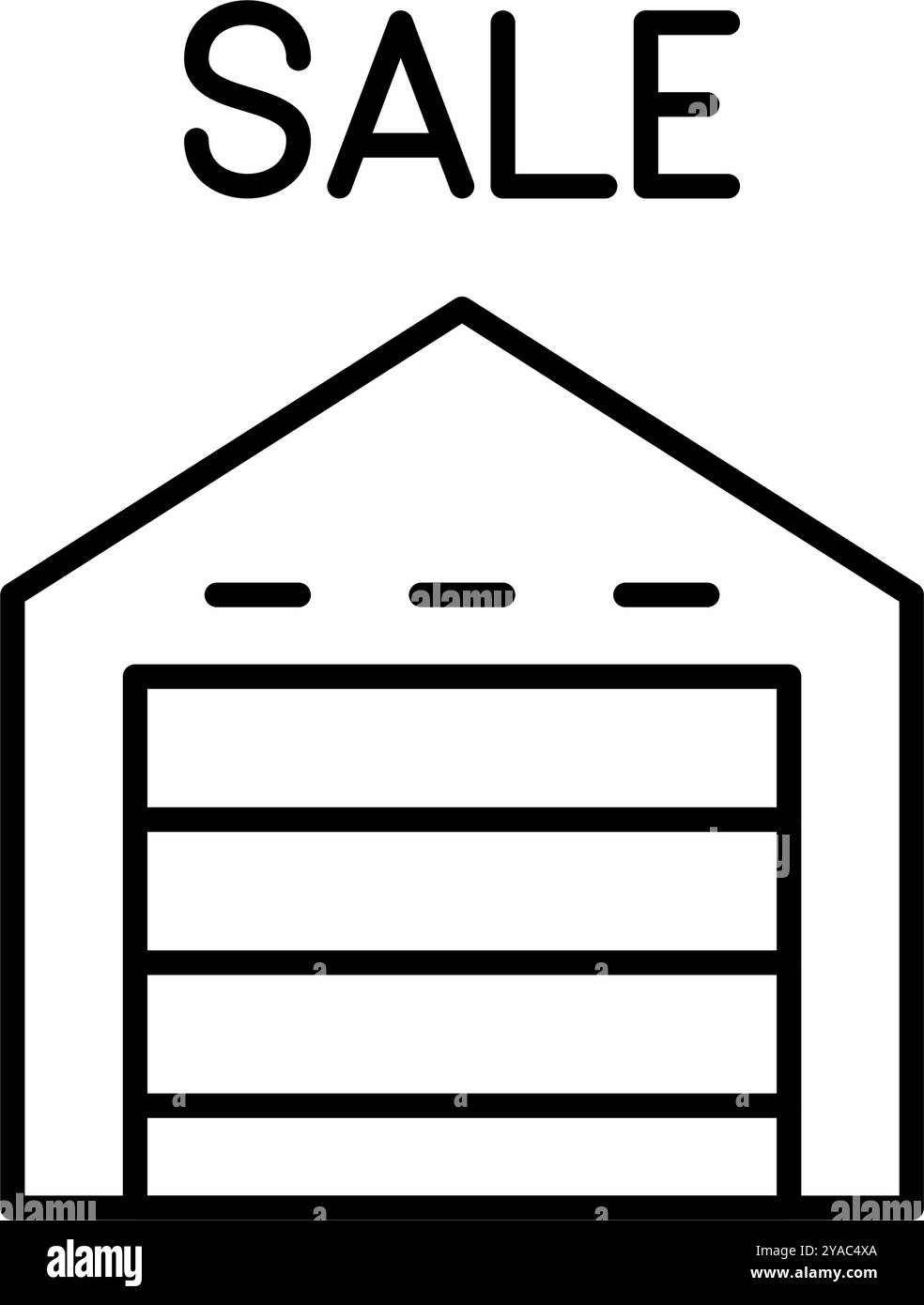 Yard and garage sale. Pixel perfect, editable stroke vector icon Stock ...