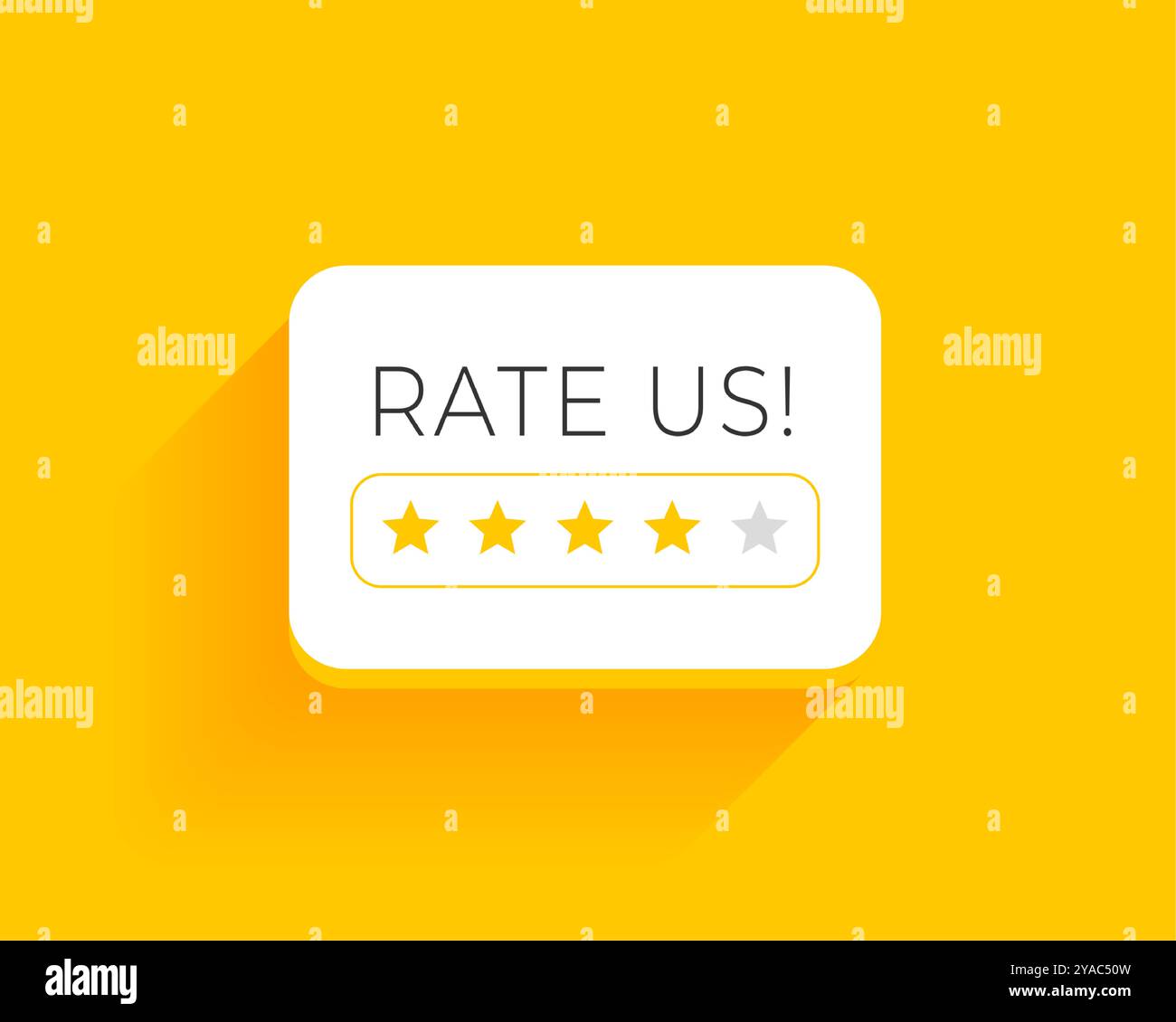review and rank us services background with 5 star rating design vector ...