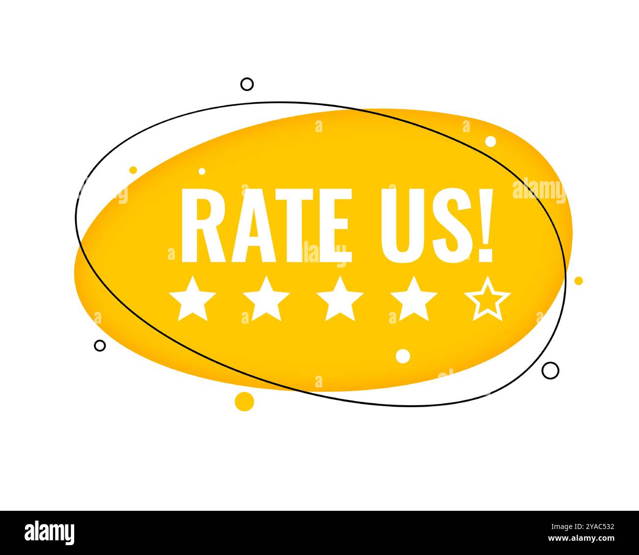 review and rate us star business background in modern style vector ...