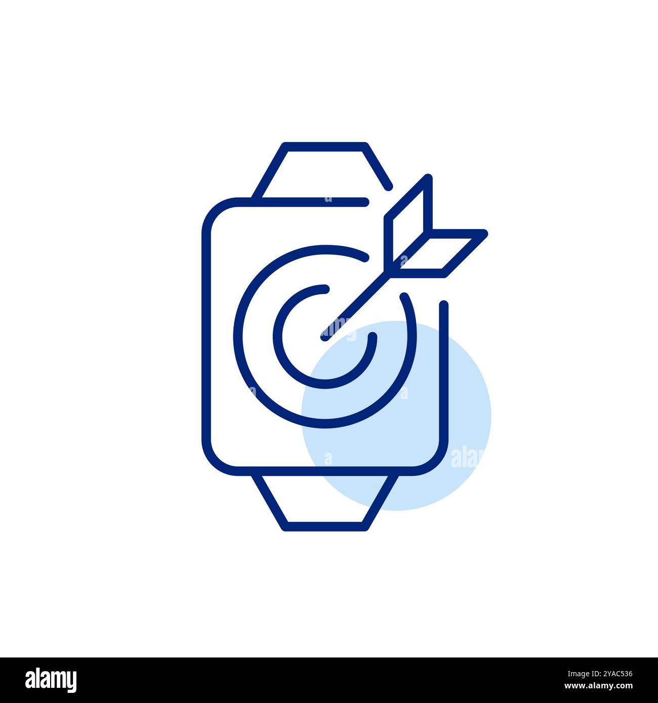 Smart watch with arrow hitting target. Targeted fitness tracking, smart ...