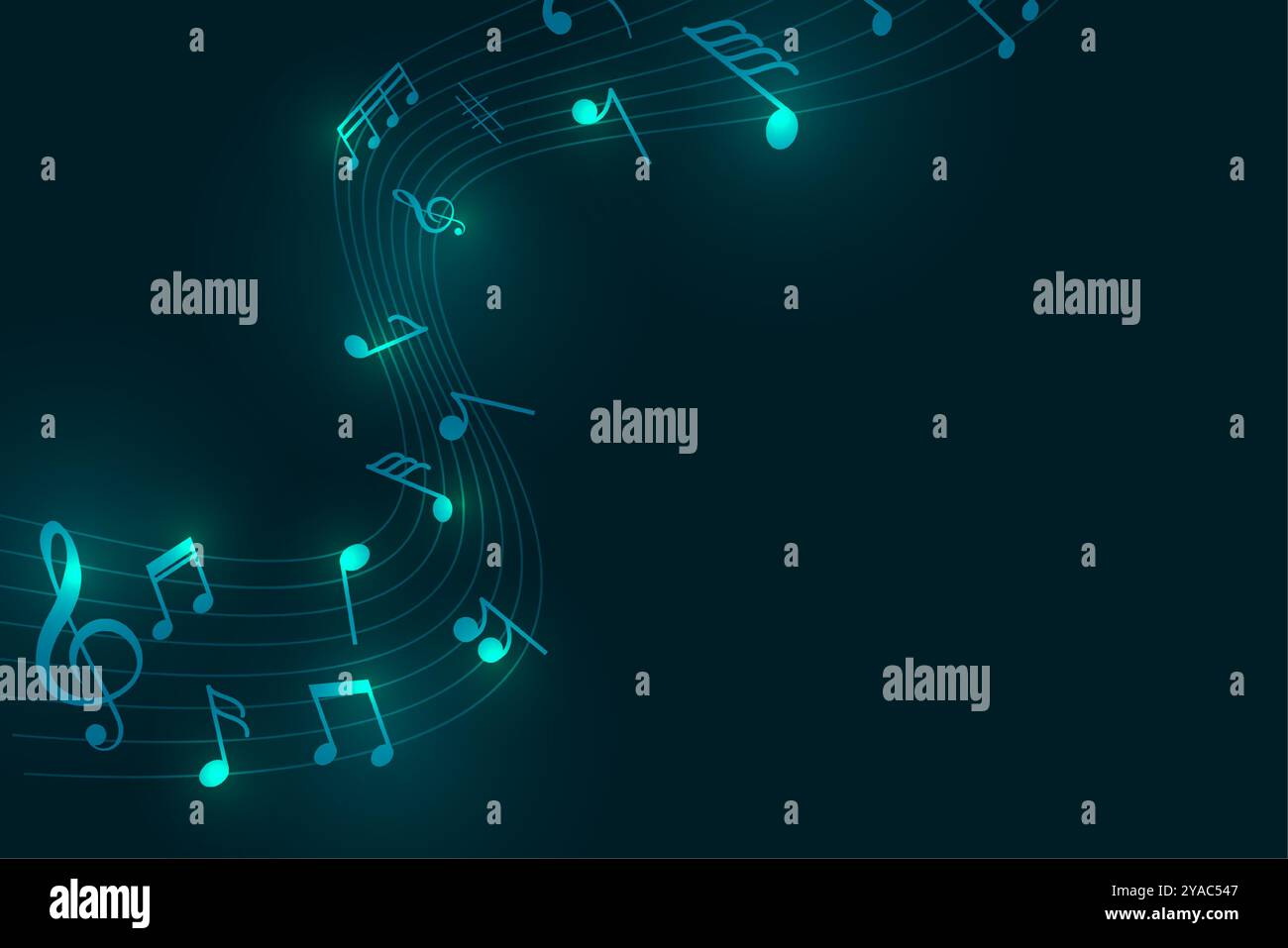 shiny tune and rhythm notation background for musical event vector ...