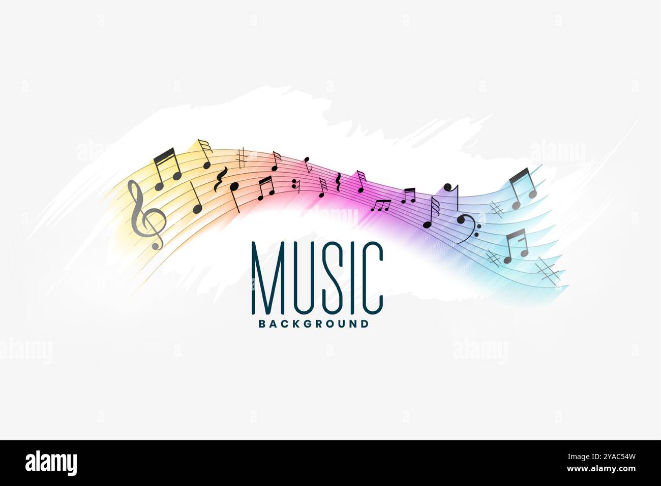 colorful music notes background for professional concert vector Stock ...