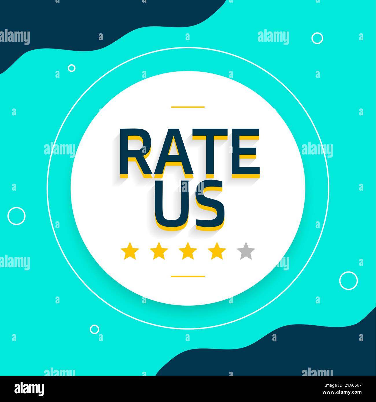 modern style rate us background with top score rating design vector ...