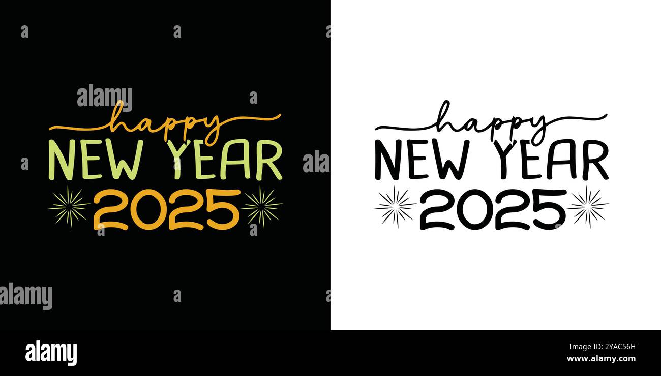 Happy new year 2025 Modern design. banner design template Vector ...