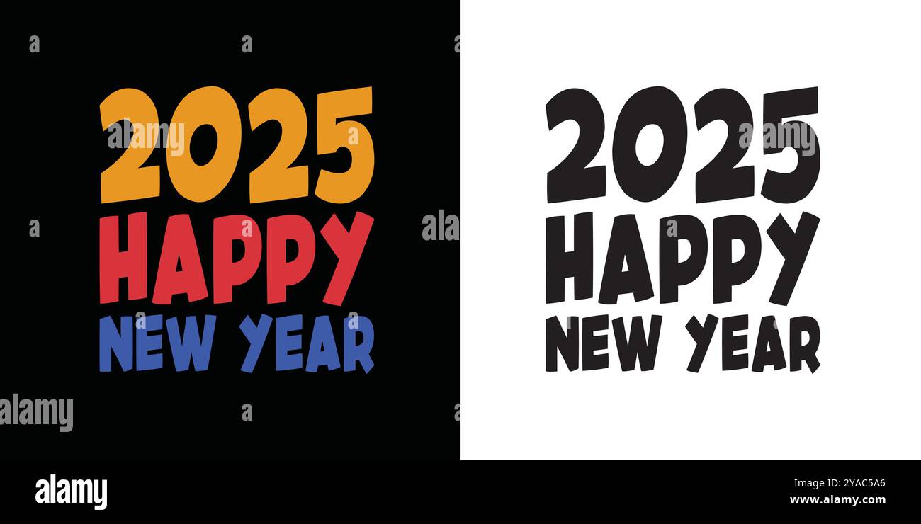 Happy new year 2025 Modern design. banner design template Vector ...
