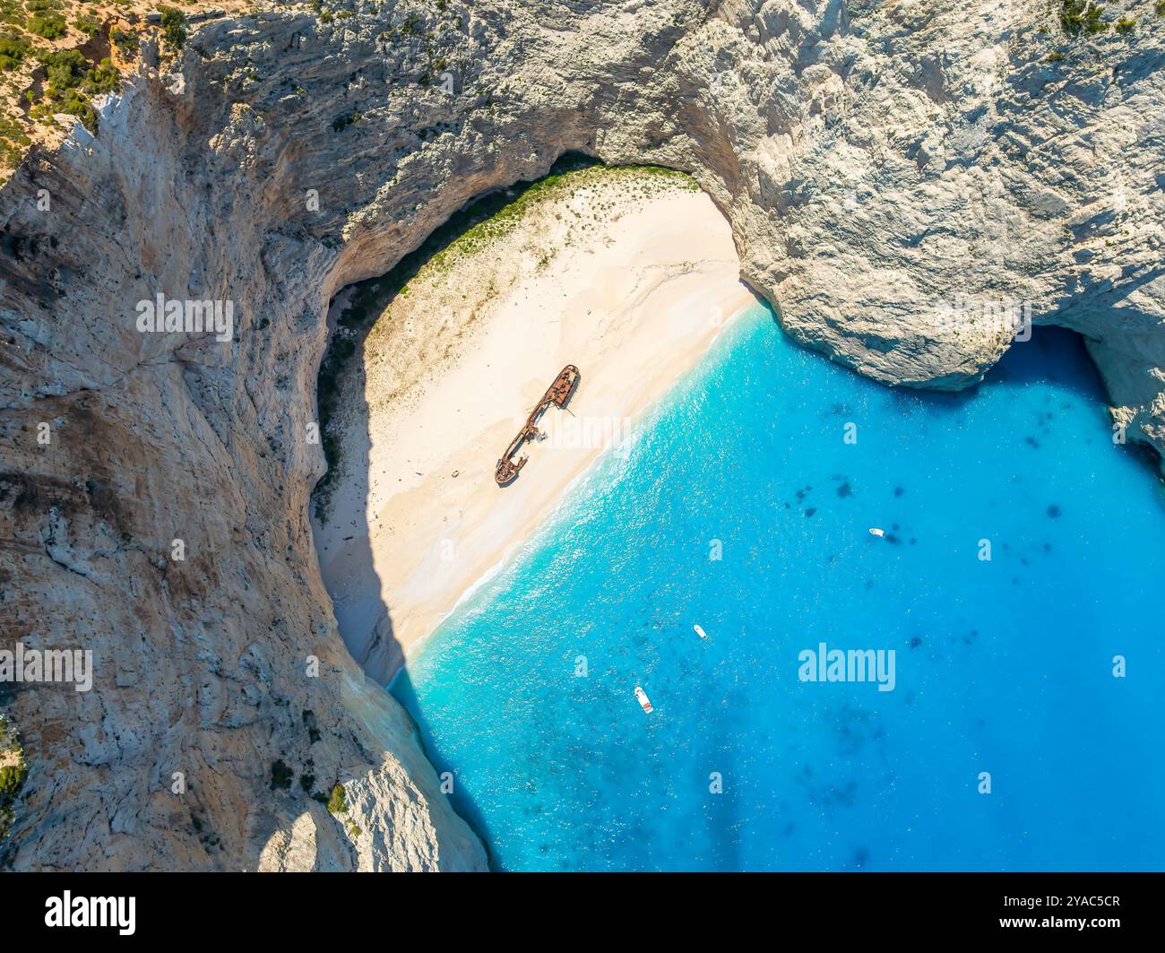 Landscape with Navagio beach, Zakynthos islands, Greece Stock Photo - Alamy