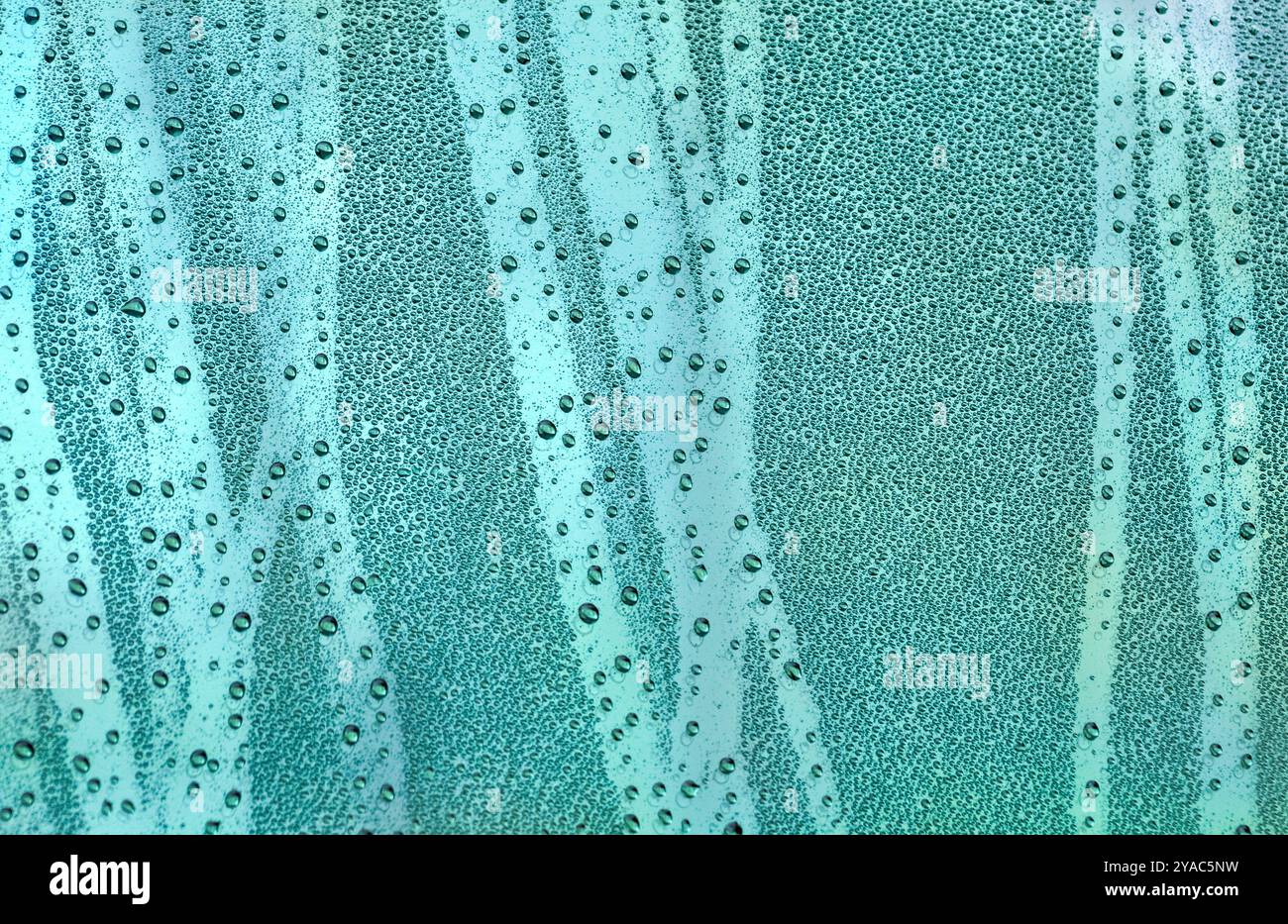 Close up photography of water condensation dew drops rain drip lines on ...