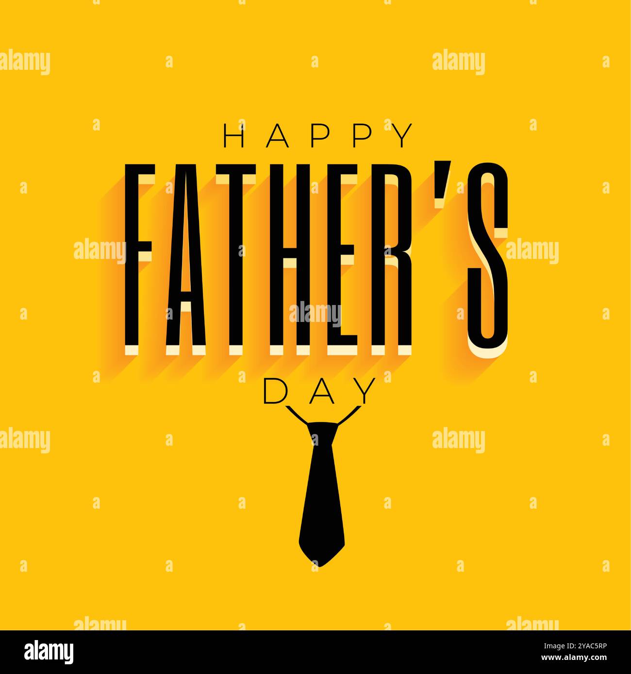 3d style happy father's day special card with tie design vector Stock ...