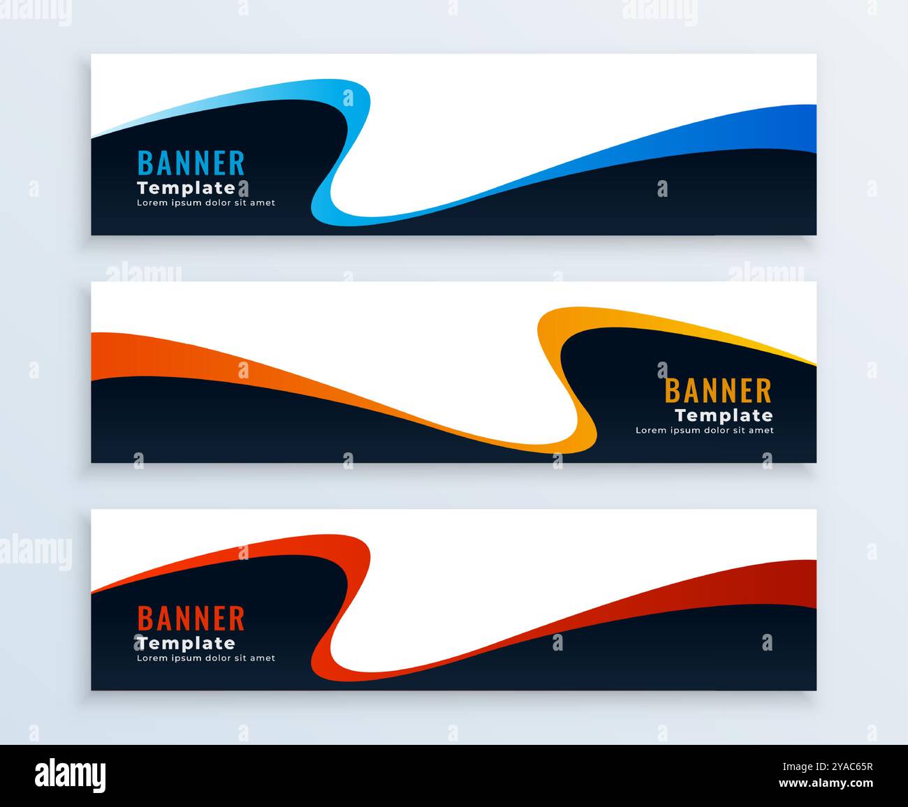 collection of abstract web header layout for modern promotion vector ...