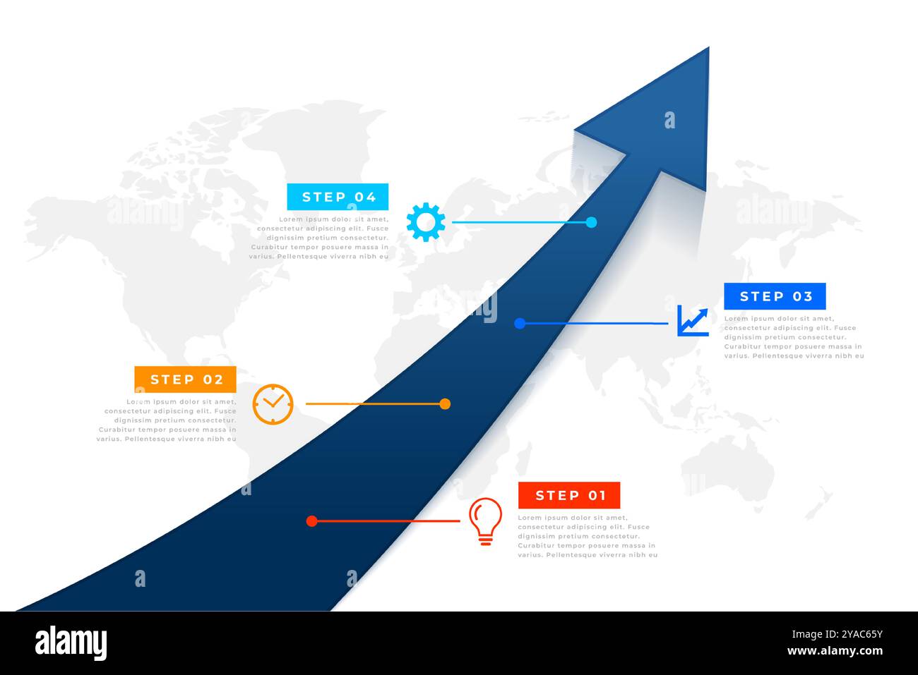modern milestone infographic layout with growth arrow design vector ...