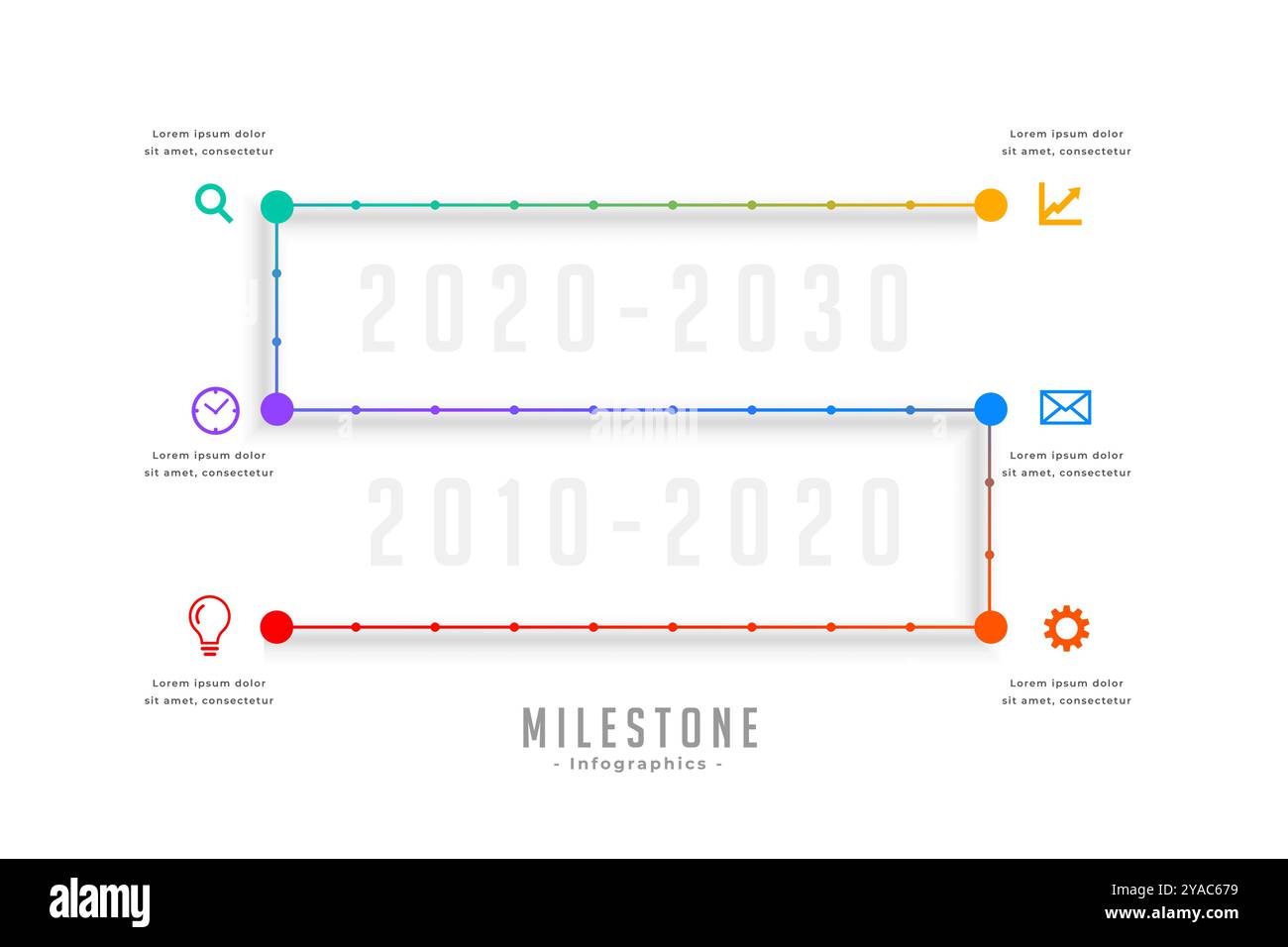Infographic milestone route map hi-res stock photography and images - Alamy