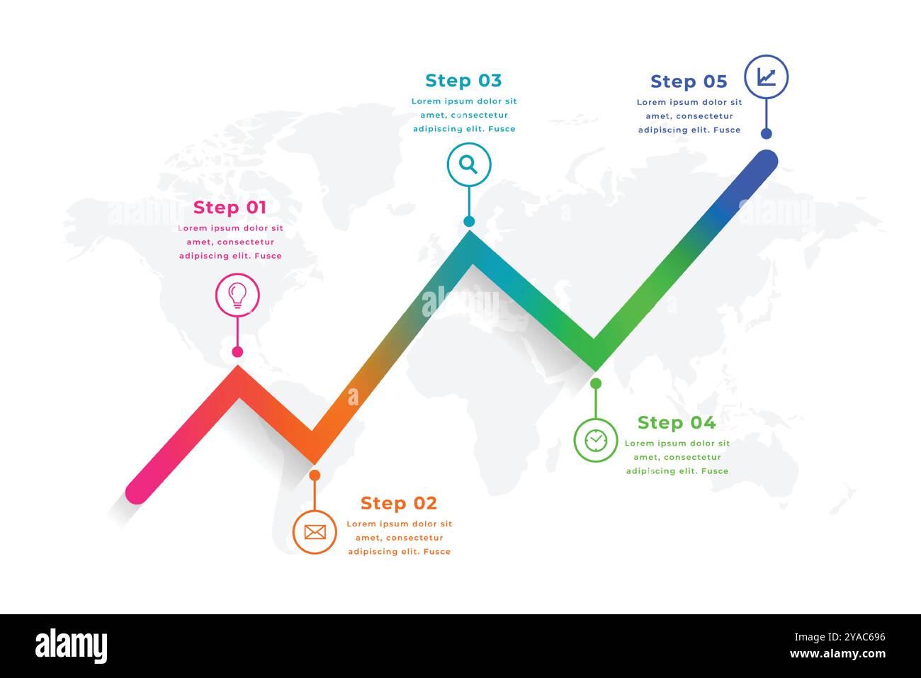 milestone step map diagram template for business presentation vector ...