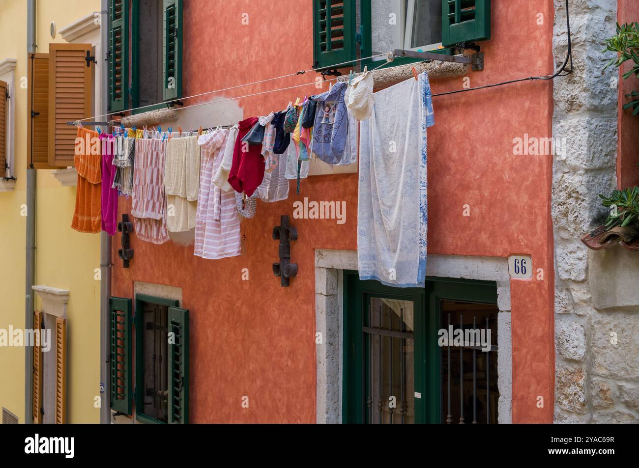 Laundry is traditionally hung up to dry on a beautifully restored old ...
