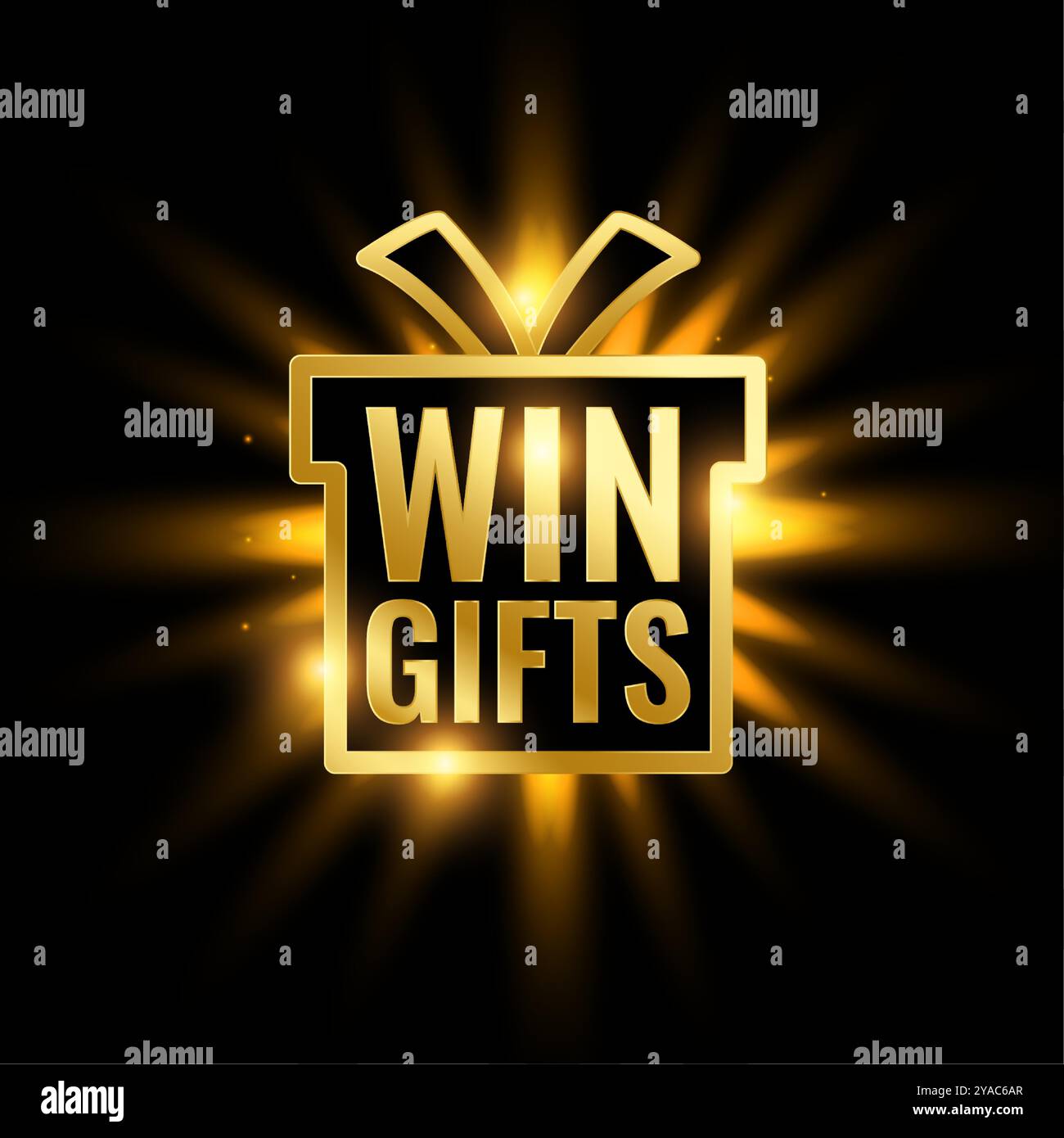 lucky winners gift box and bonus reward on win prize banner vector ...