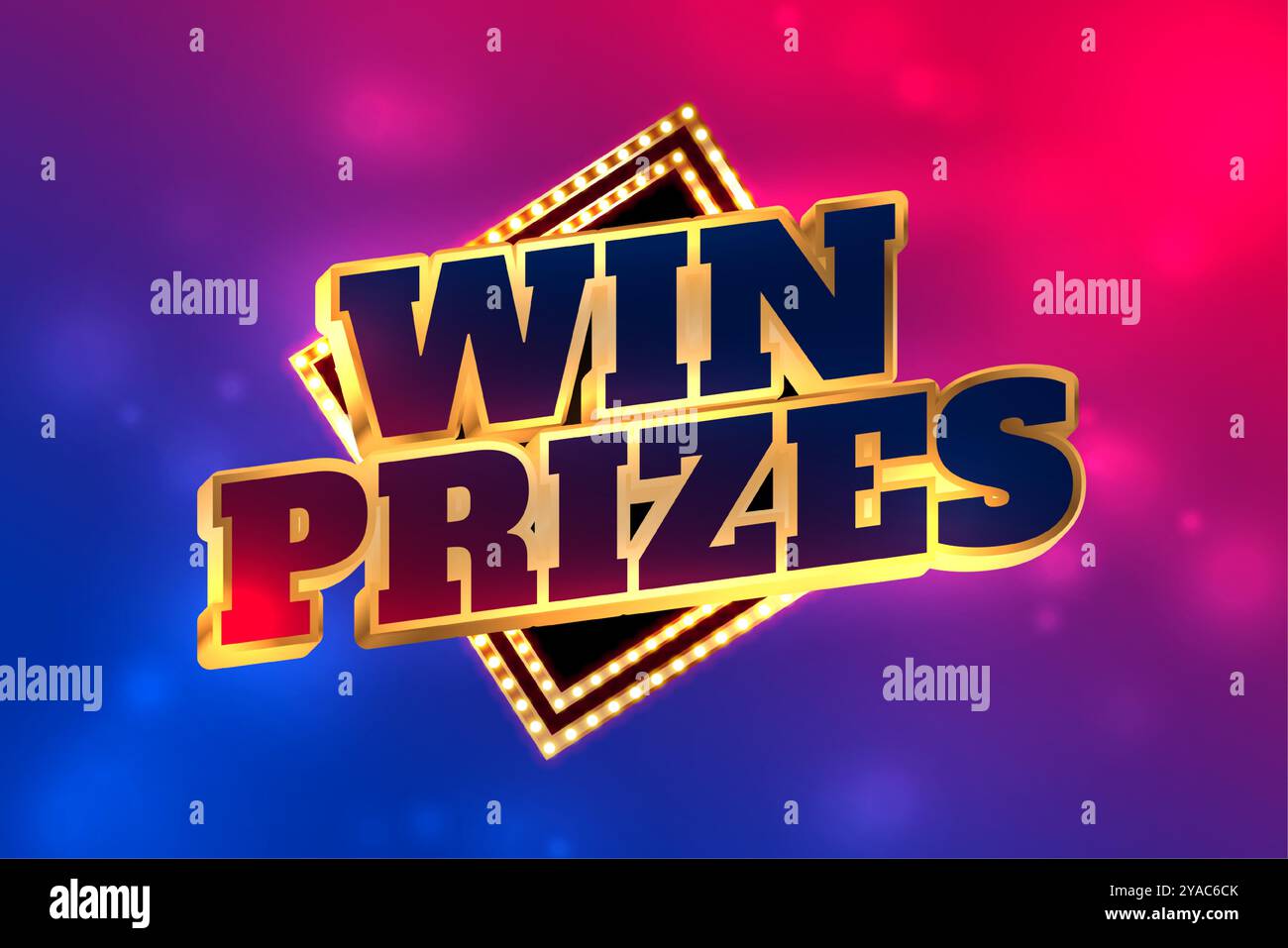 3d style win prizes and bonus celebration banner design vector Stock ...