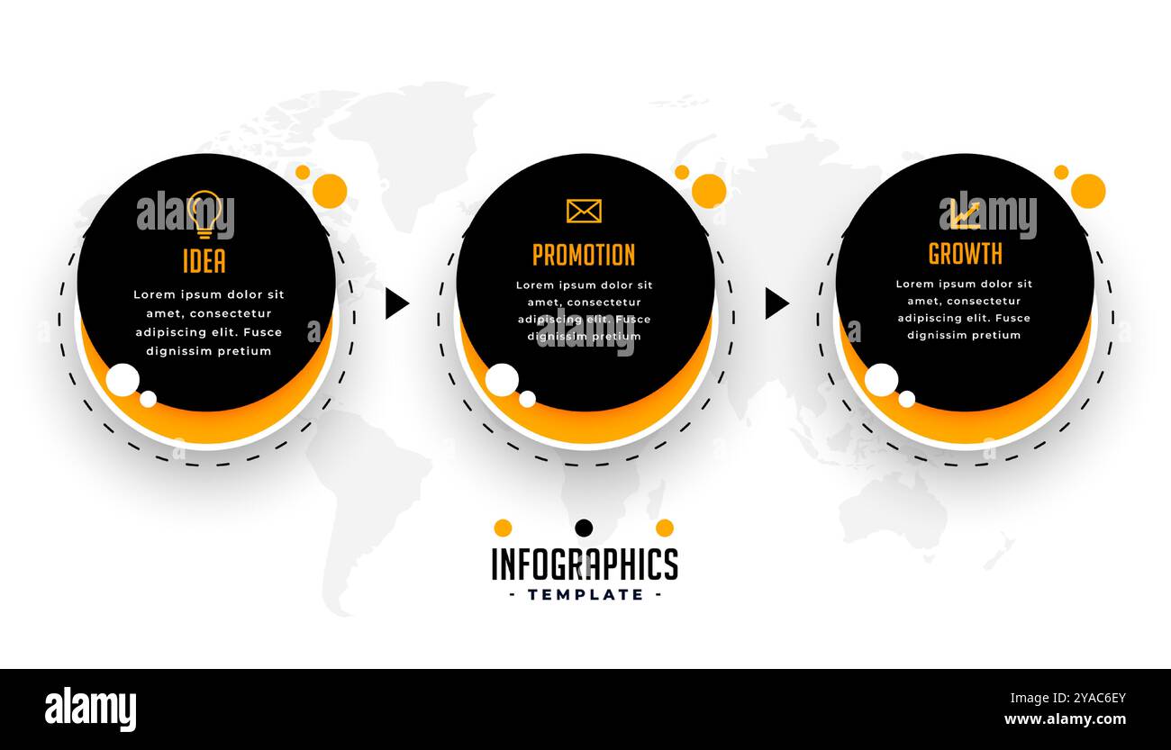 three step infographic strategy workflow layout for business success ...
