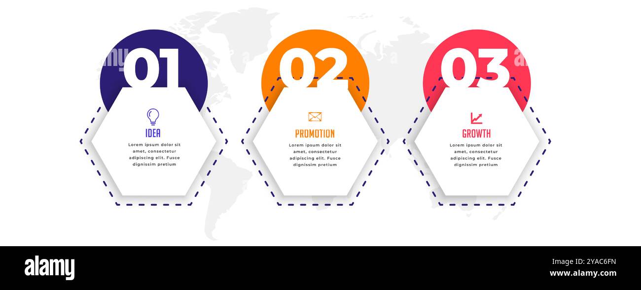modern business marketing process diagram banner with 3 step or option ...