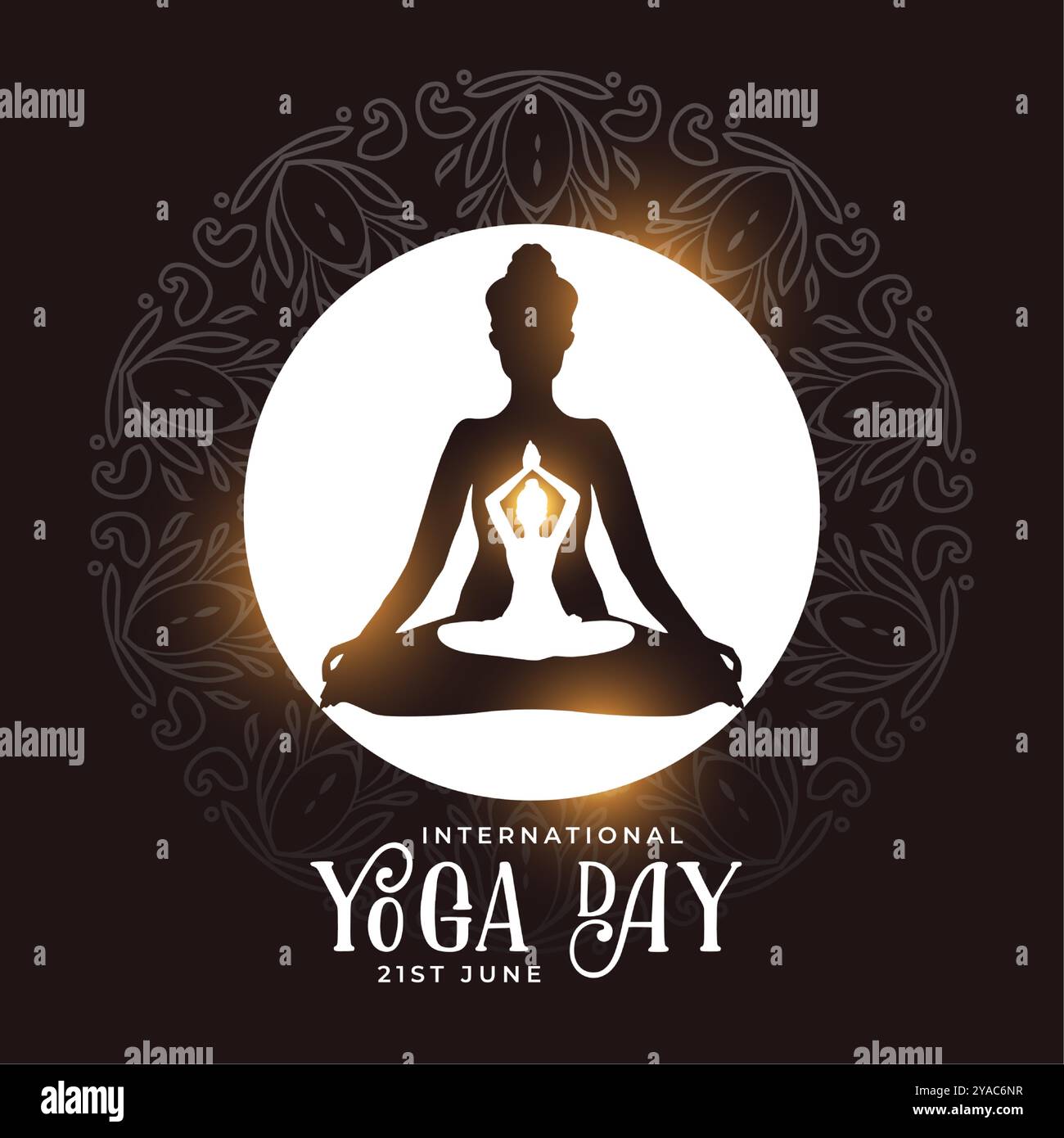eye catching international yoga day background for exercise theme ...