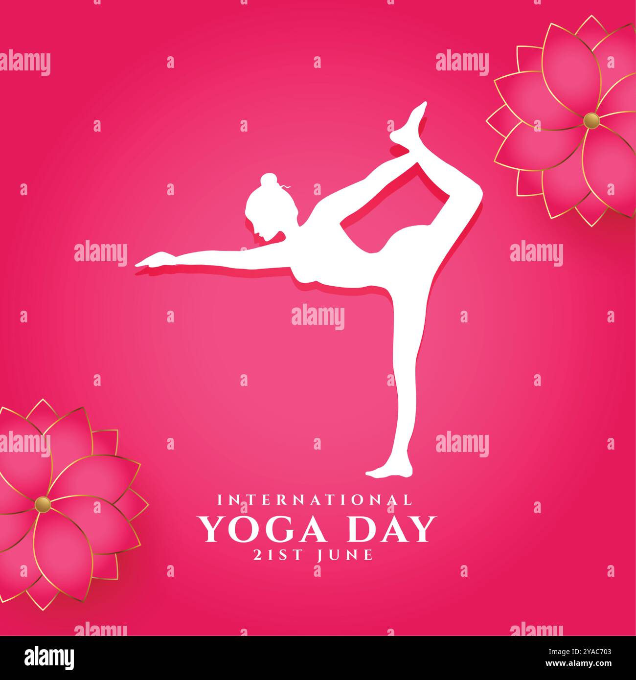 21st june international yoga day backgrounds to inspire exercise vector ...