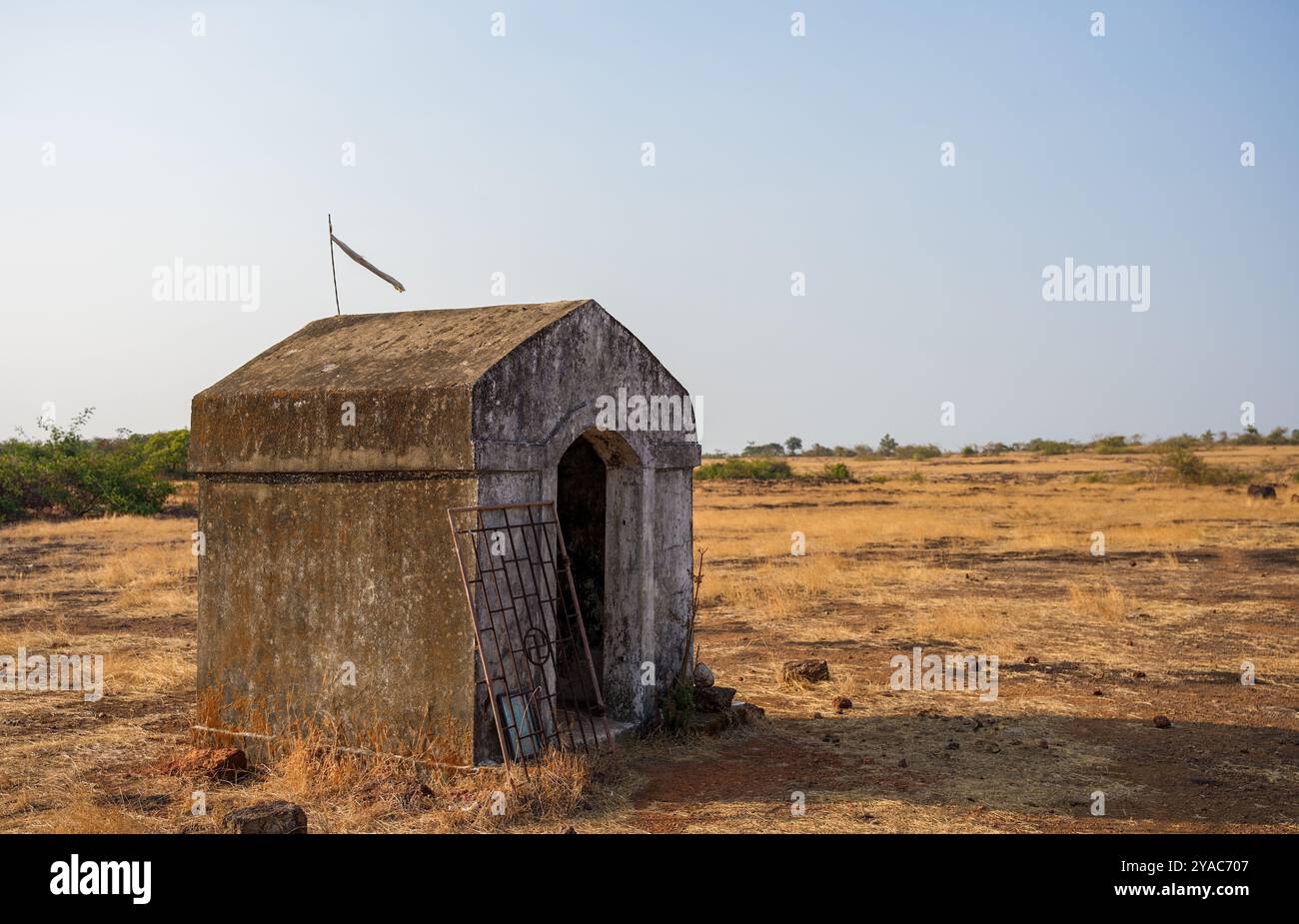 GOA, India - February 25, 2024: Old tomb Samadhi mandir. Hinduism Stock ...
