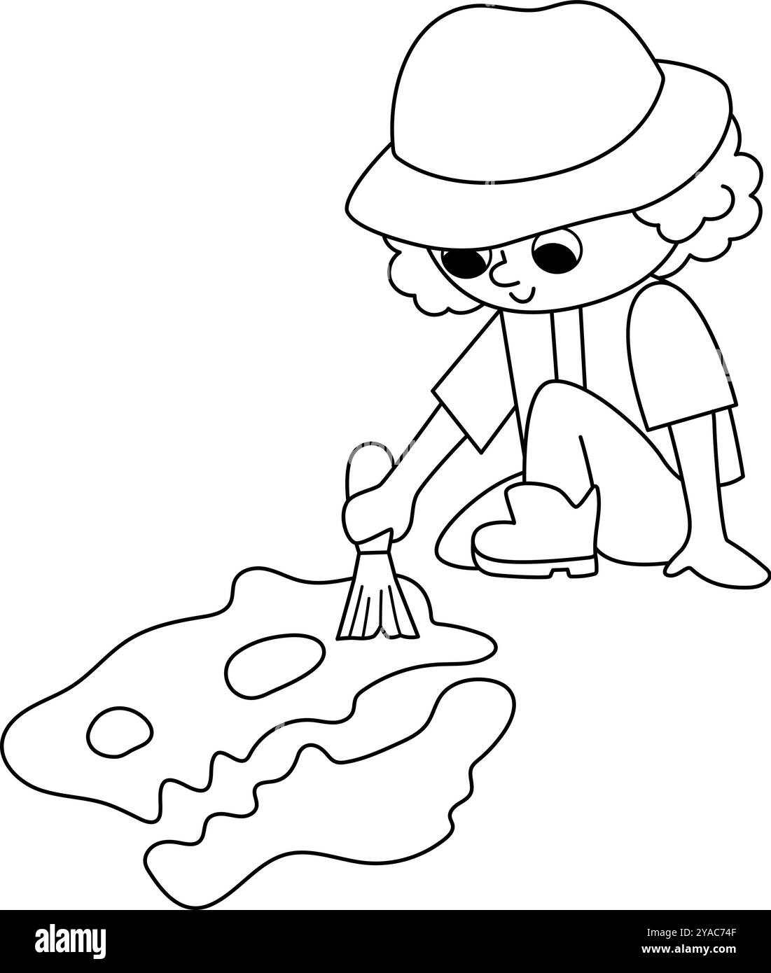 Cartoon scientist black girl Black and White Stock Photos & Images - Alamy