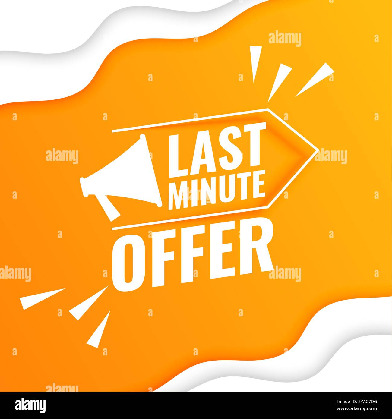 modern last minute coupon background with megaphone vector Stock Vector ...