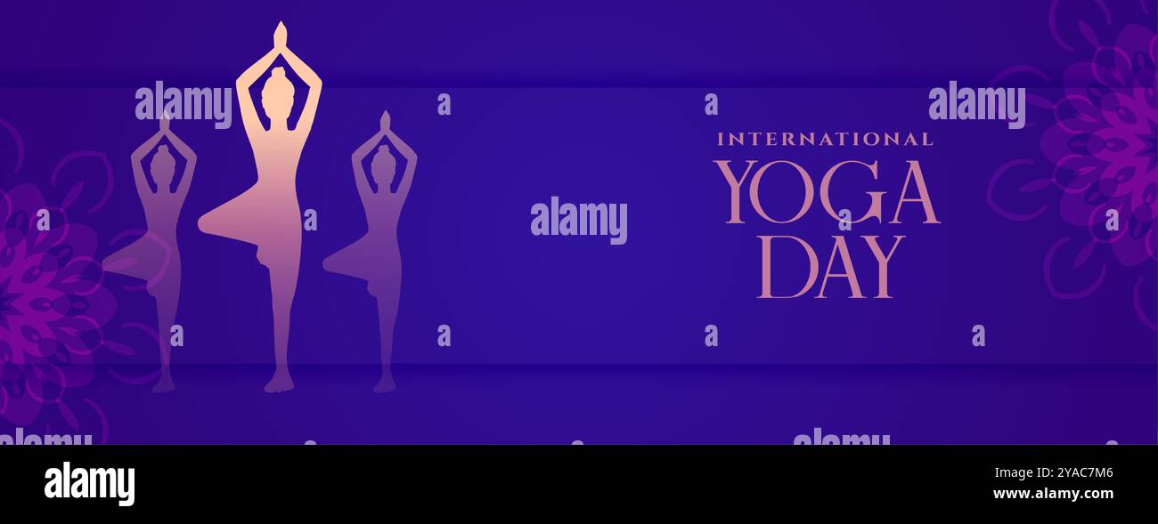 21st june world yoga day poster with exercise posture design vector ...