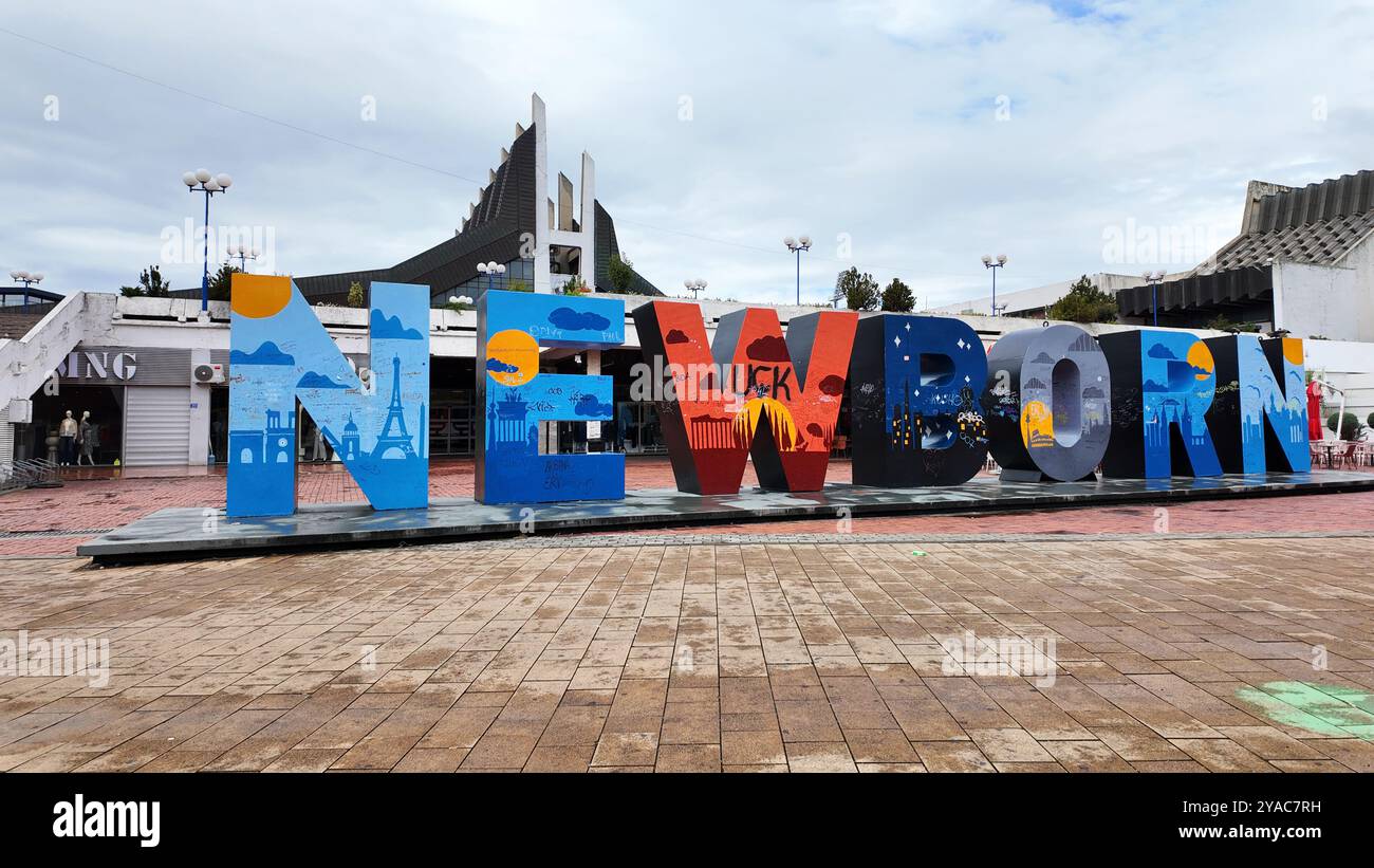 A view from the Newborn Monument in Pristina, Kosovo Stock Photo - Alamy