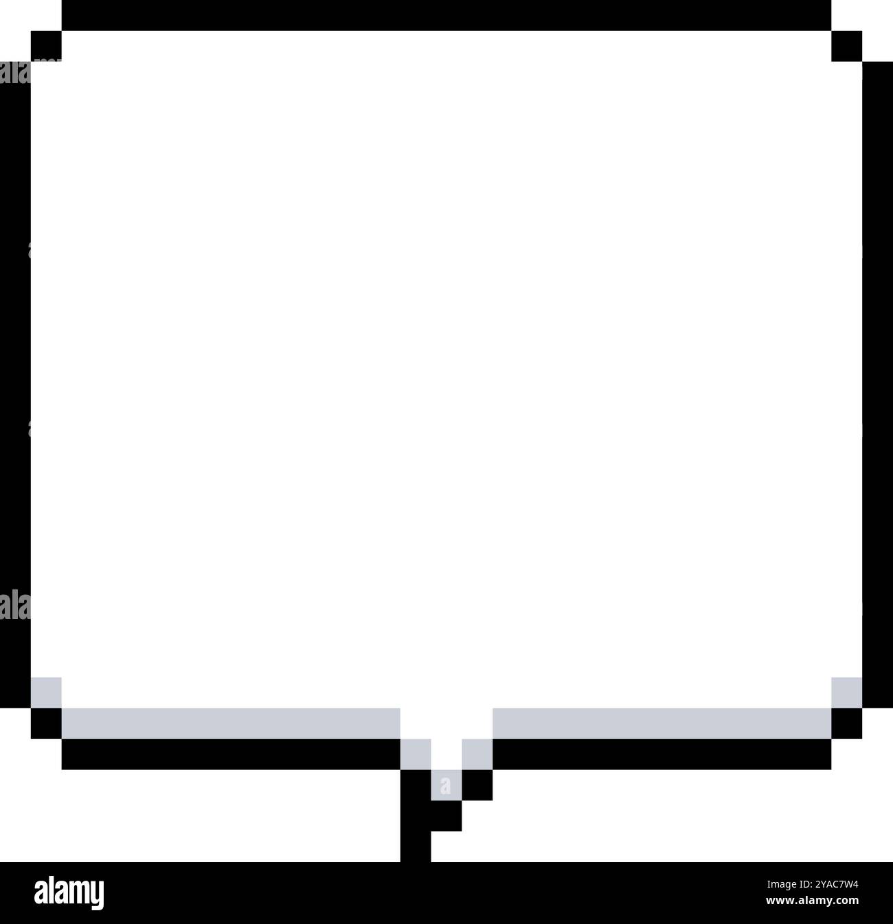 Pixel speech bubble. Pixel text box. Retro game chat frames. Message clouds. Bit dialog frames ...