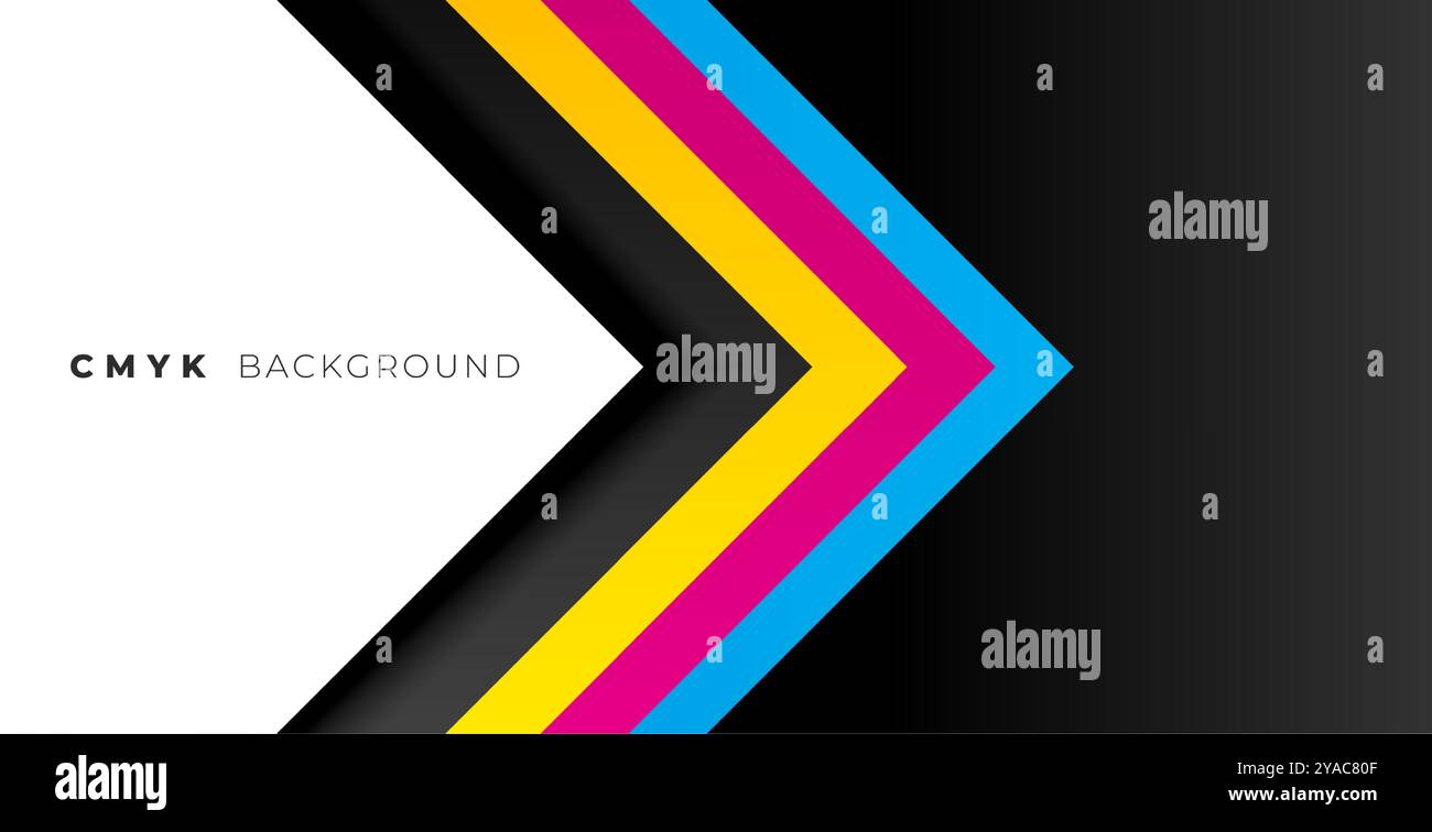 modern cmyk paper banner with geometric stripes vector Stock Vector ...