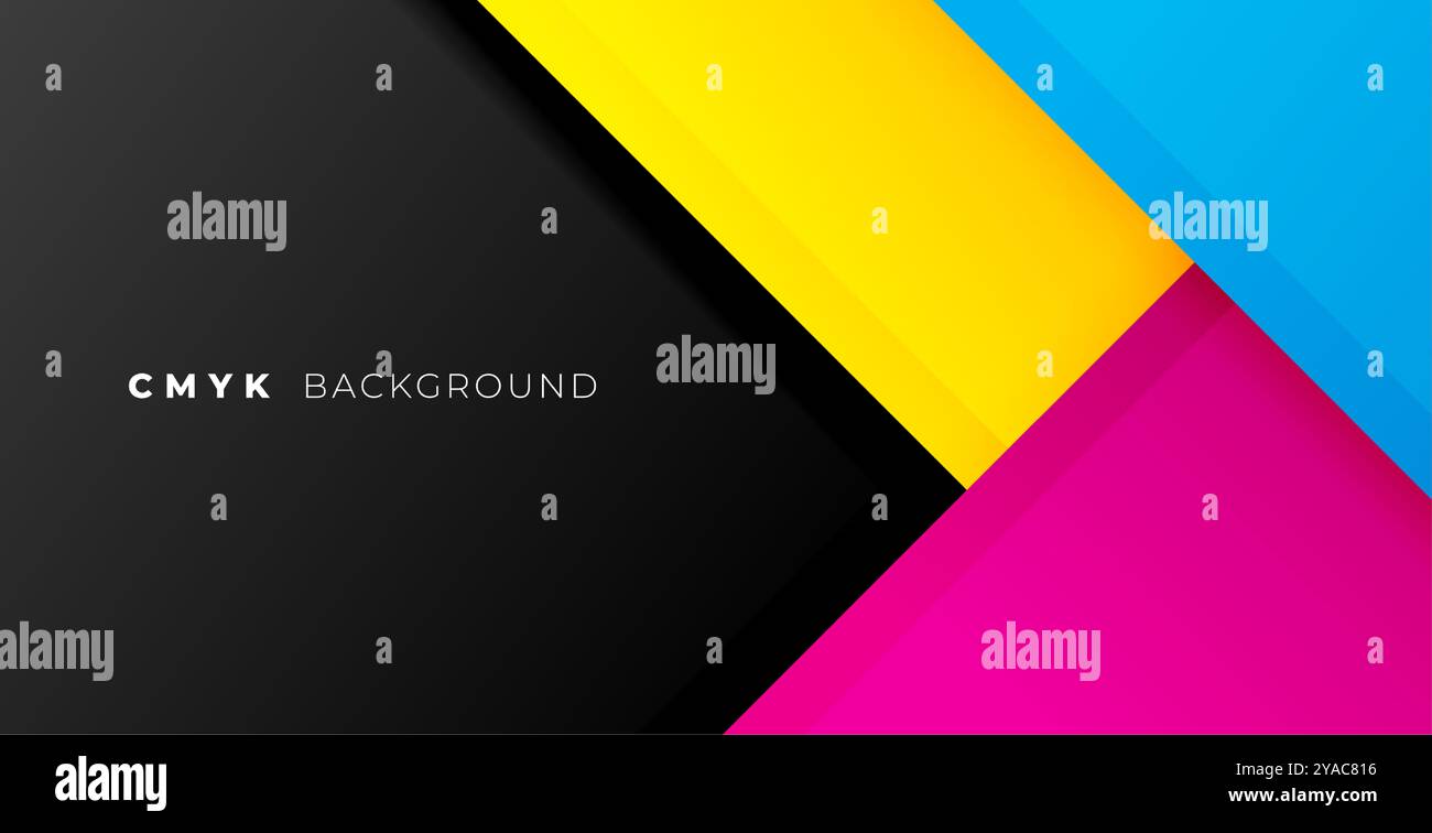 creative cmyk abstract banner in paper style vector Stock Vector Image ...