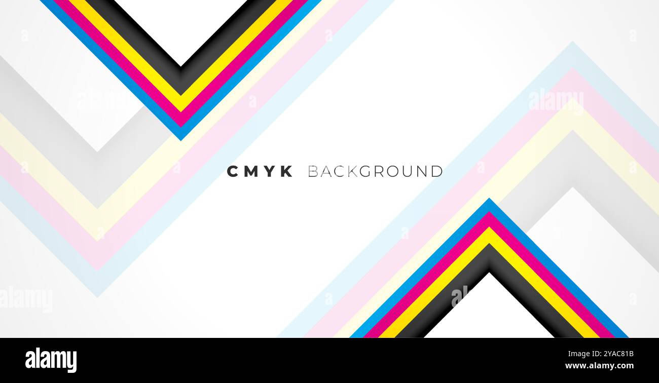 creative cmyk modern banner with colorful stripe vector Stock Vector ...