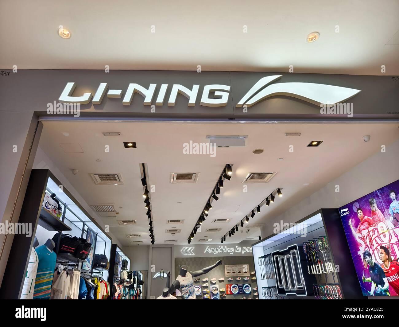KUALA LUMPUR, MALAYSIA - AUGUST 28, 2024: Li Ning brand retail shop in ...