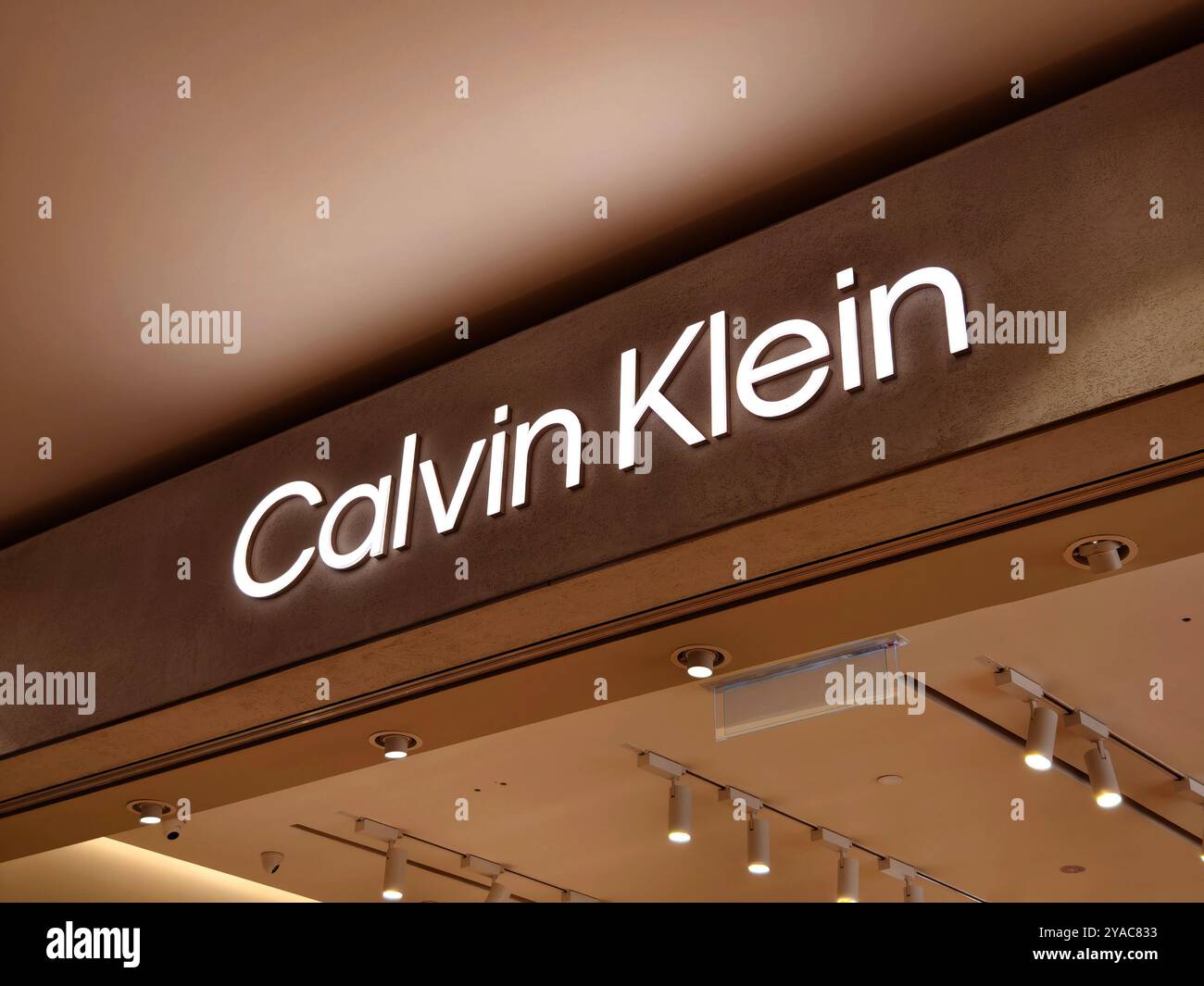 KUALA LUMPUR, MALAYSIA - AUGUST 28, 2024: Calvin Klein brand retail ...