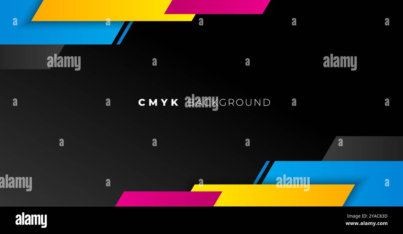 stylish and modern cmyk dark banner for print vector Stock Vector Image ...